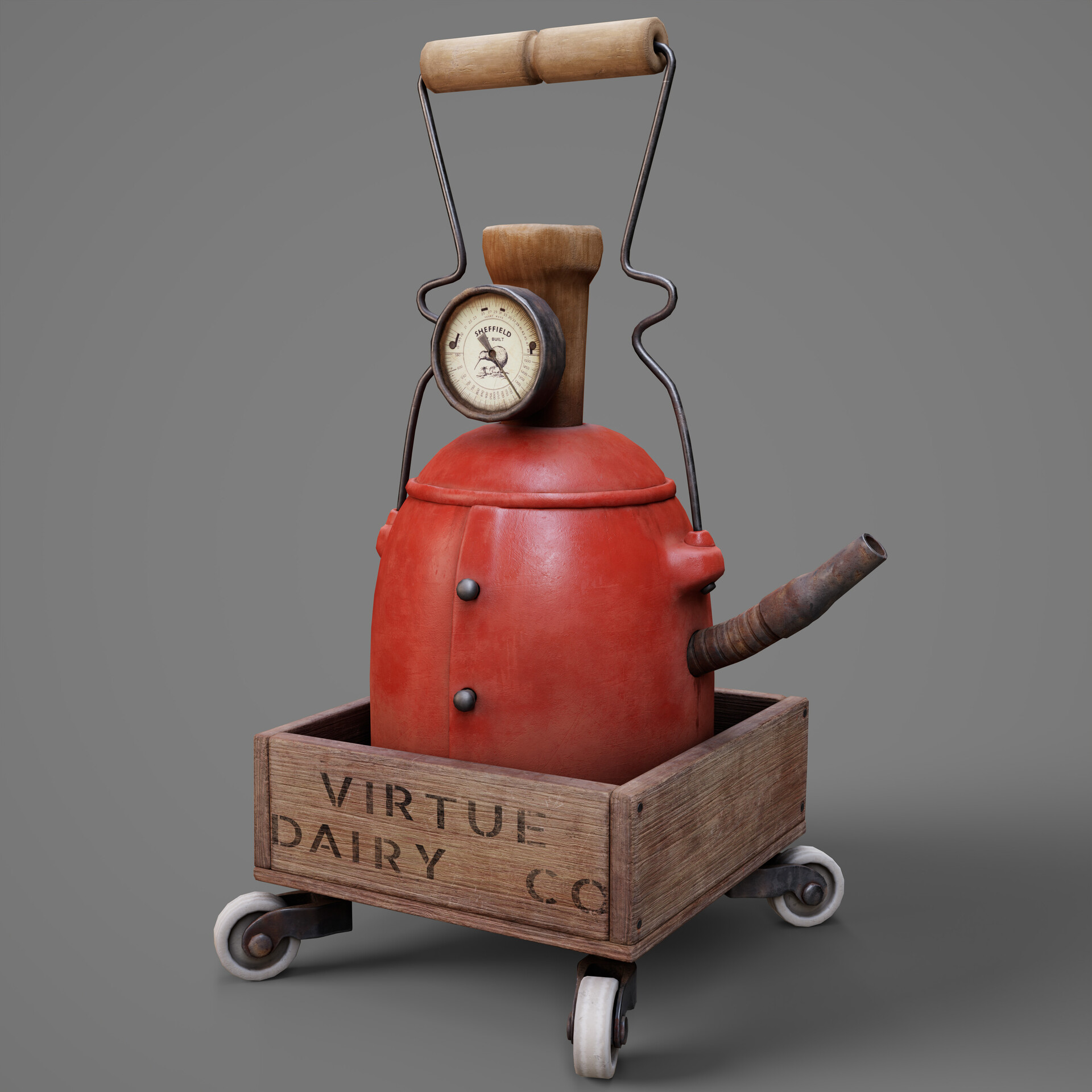 ArtStation - Steampunk Teapot - Game-Ready Asset (Props)