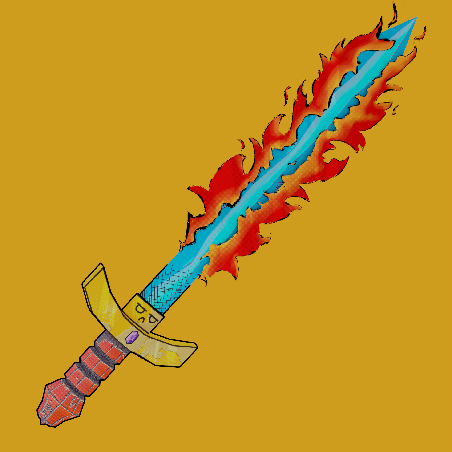 ArtStation - Fire Sword