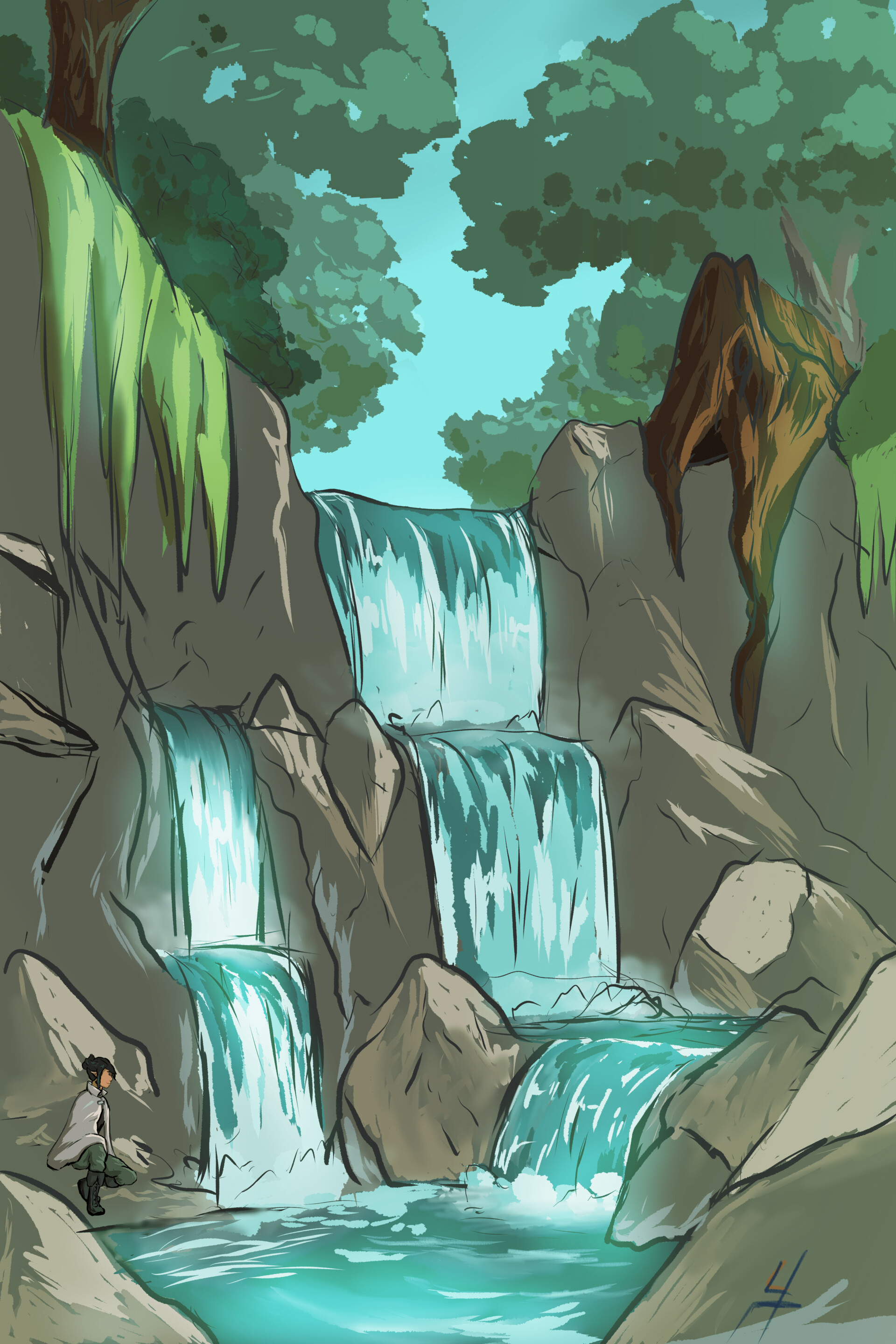 ArtStation - Secluded Cascade