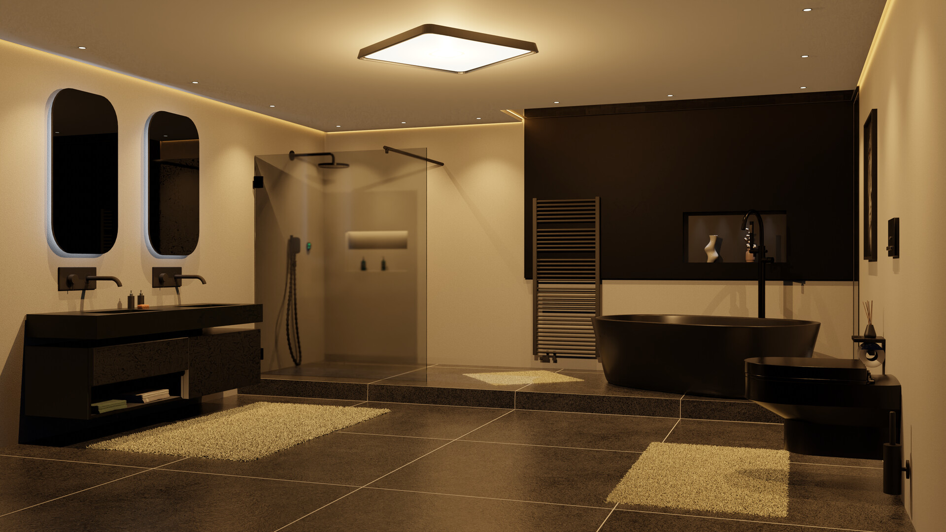 ArtStation - Bathroom at Night