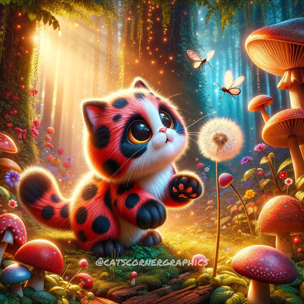 ArtStation - Ladybug Cat