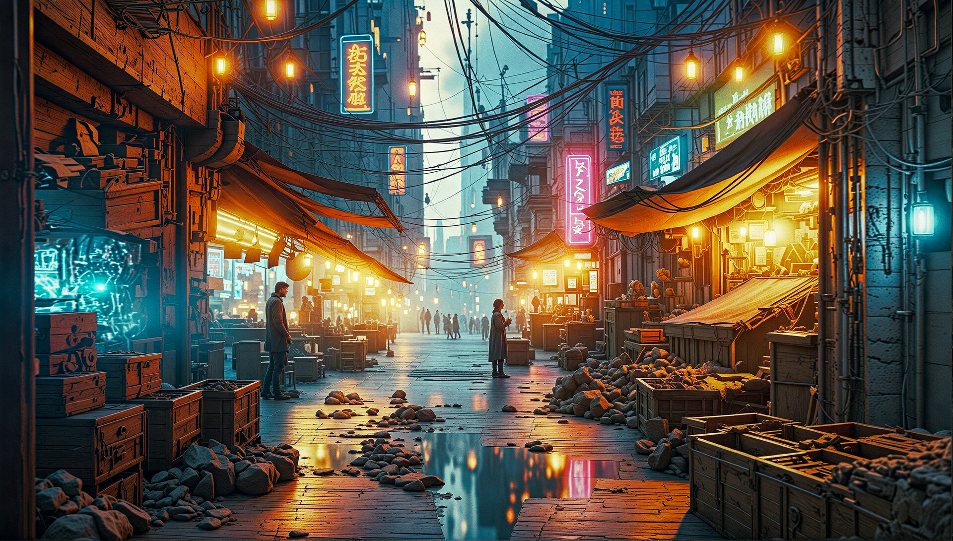 Yinghao Zhang - Neon Bazaar