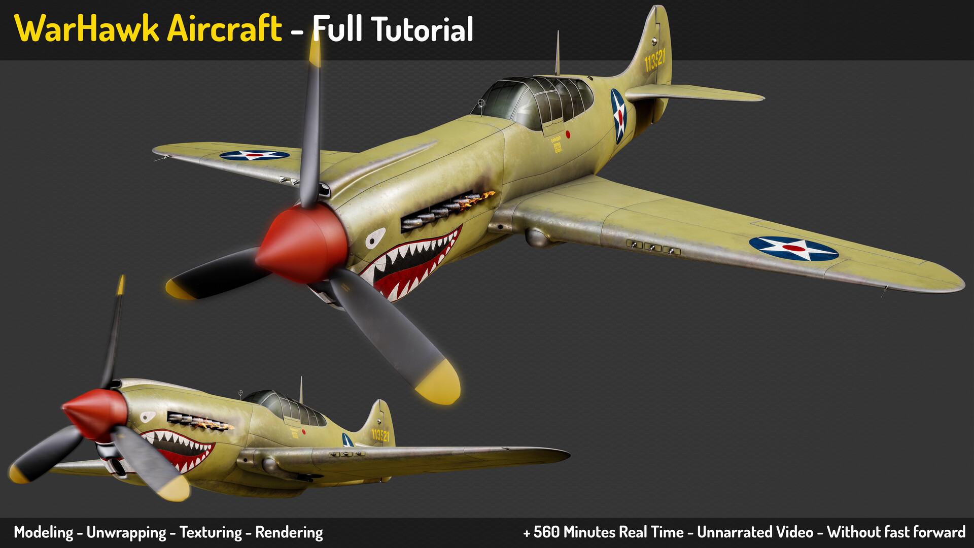 ArtStation - WarHawk Aircraft - Full Tutorial