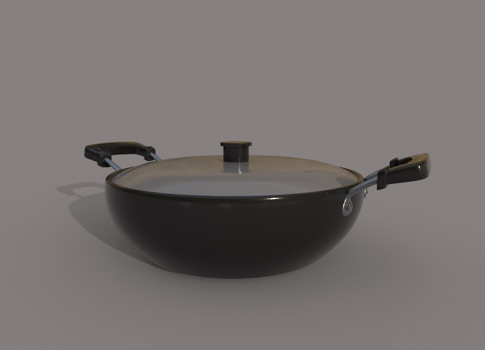 ArtStation - KITCHEN PROP-Non-stick Kadai