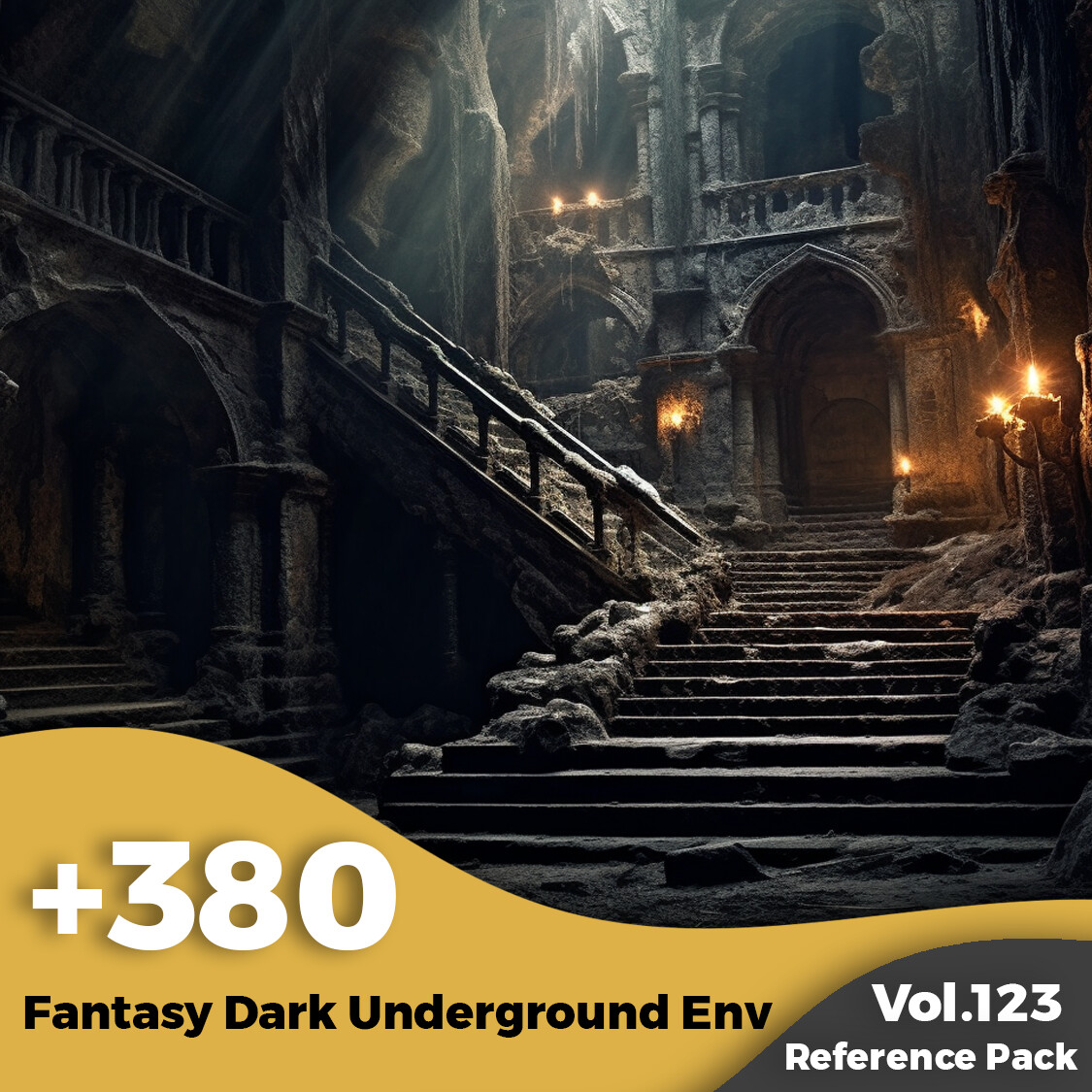 ArtStation - +380 Fantasy Dark Underground Environment (4k) | Vol_123
