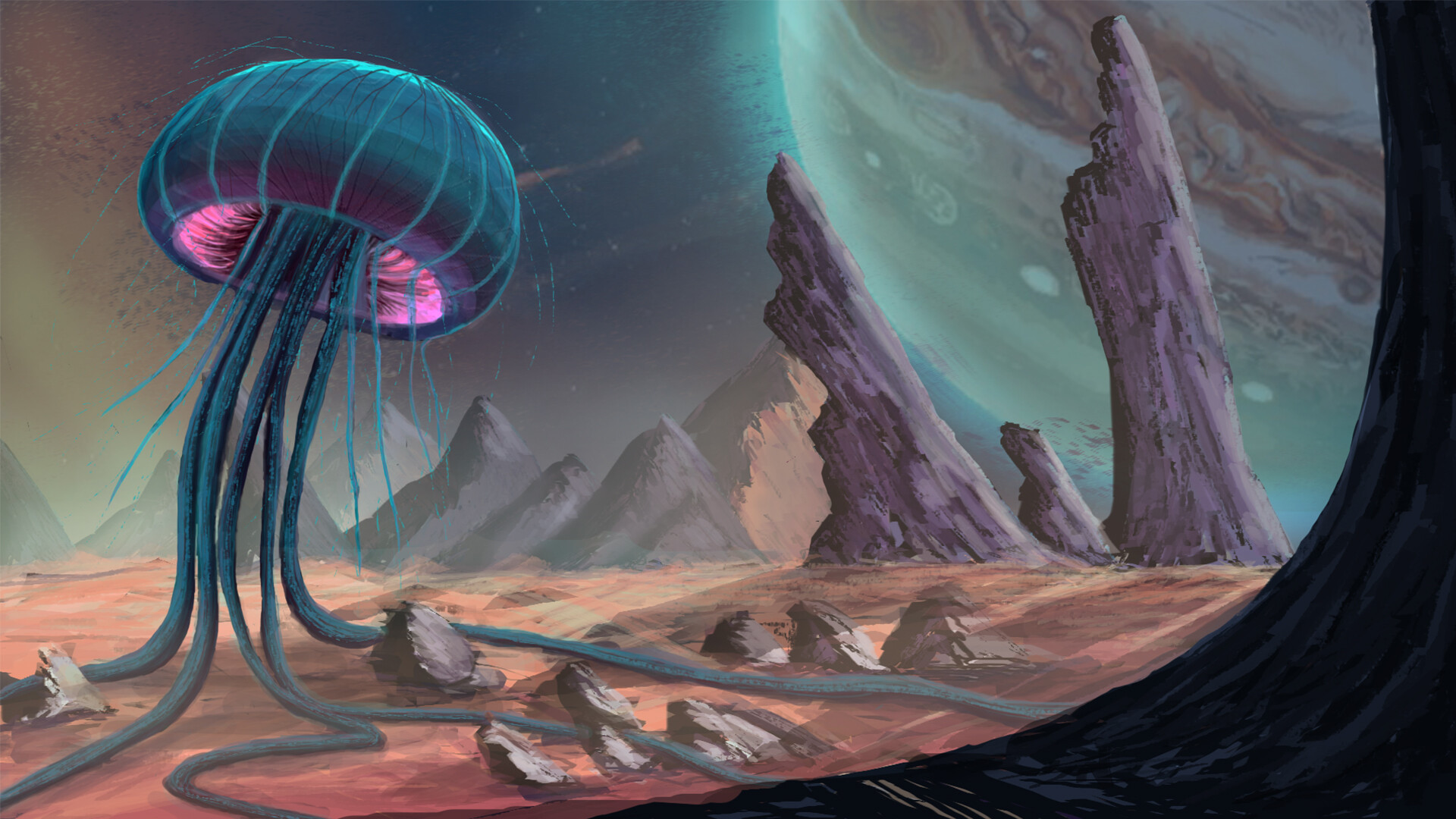 ArtStation - Alien landscape