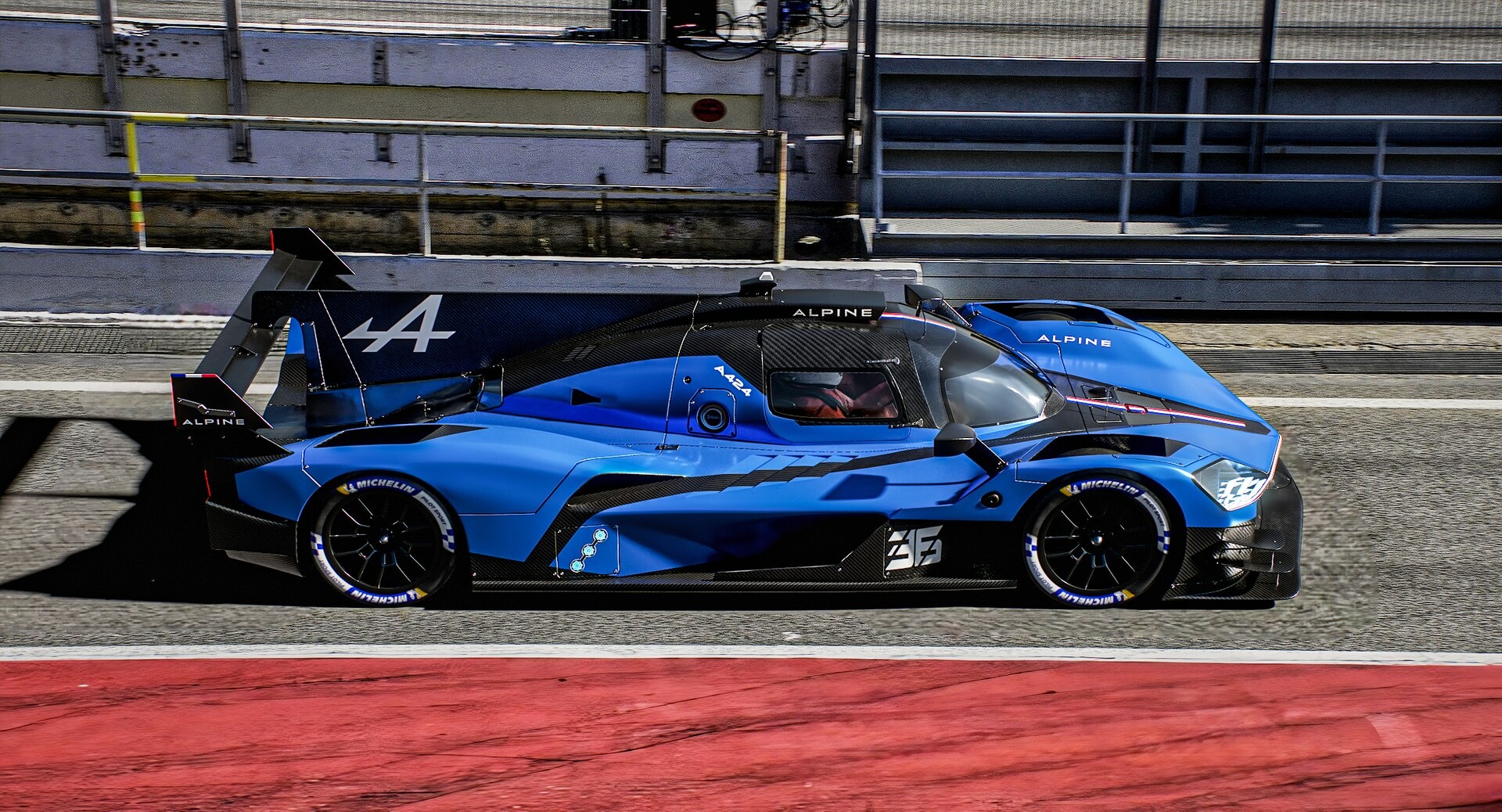 OpticalDreamSoft - Alpine A424 Endurance Team WEC LMH Season 2024 Race Car PBR 3D model