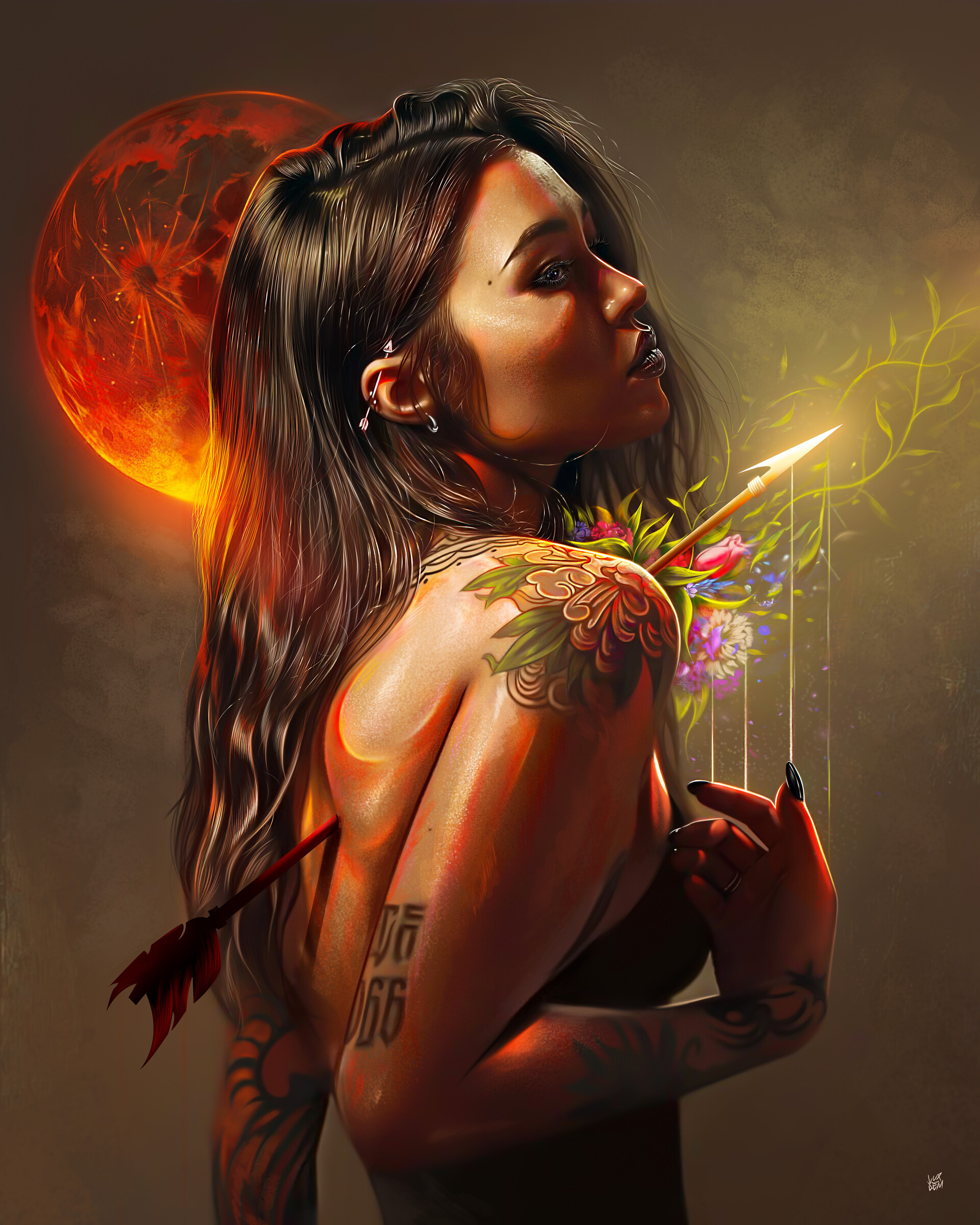 ArtStation - Red Moon