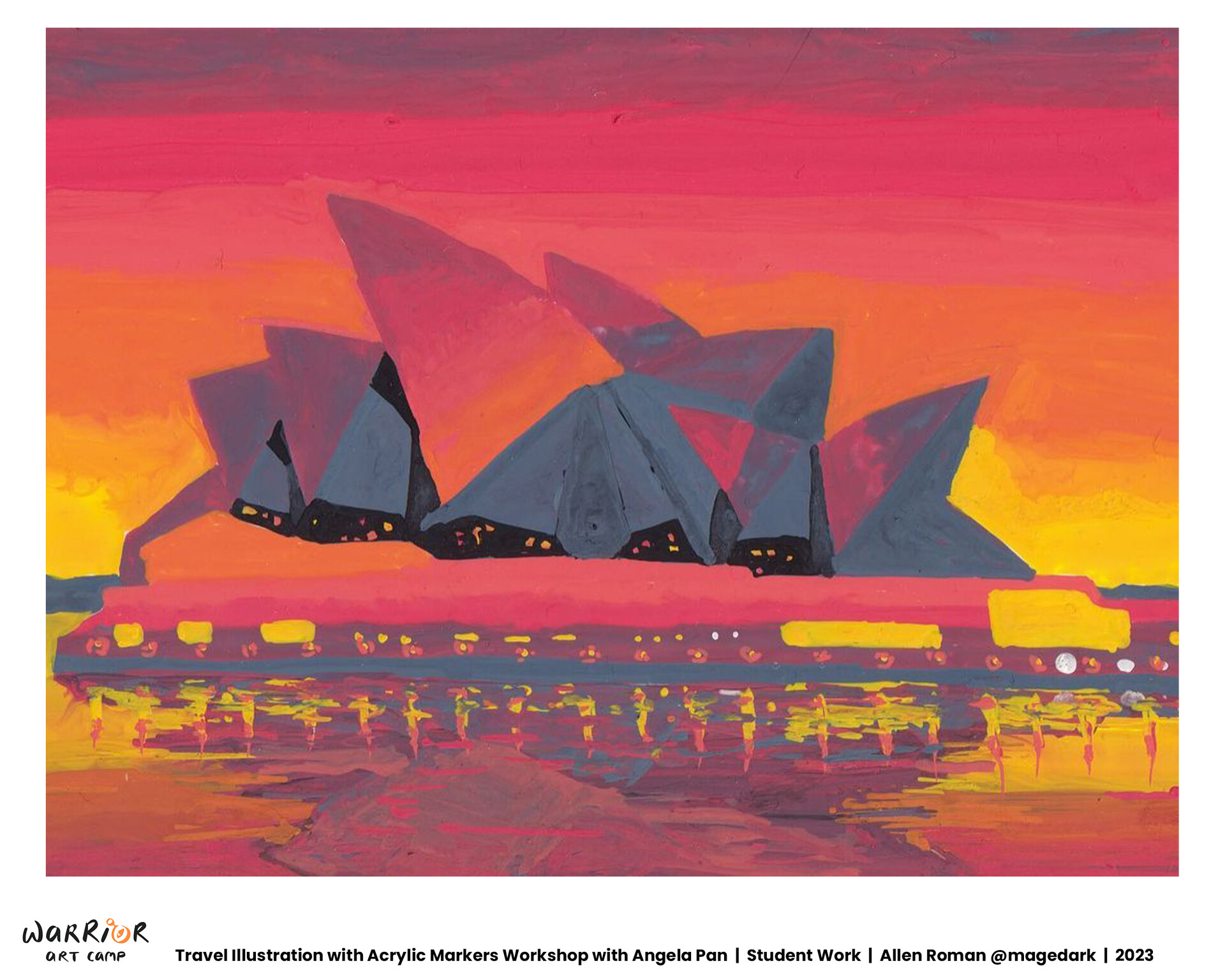 ArtStation - Allen Roman | Acrylic Marker Travel Illustrations with ...