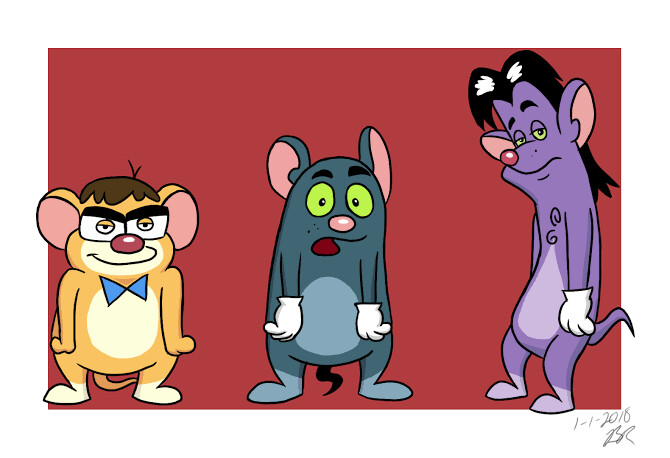 ArtStation - Rat a Tat: Marley/Motu, Charly/Chotu and Larry/Lambu