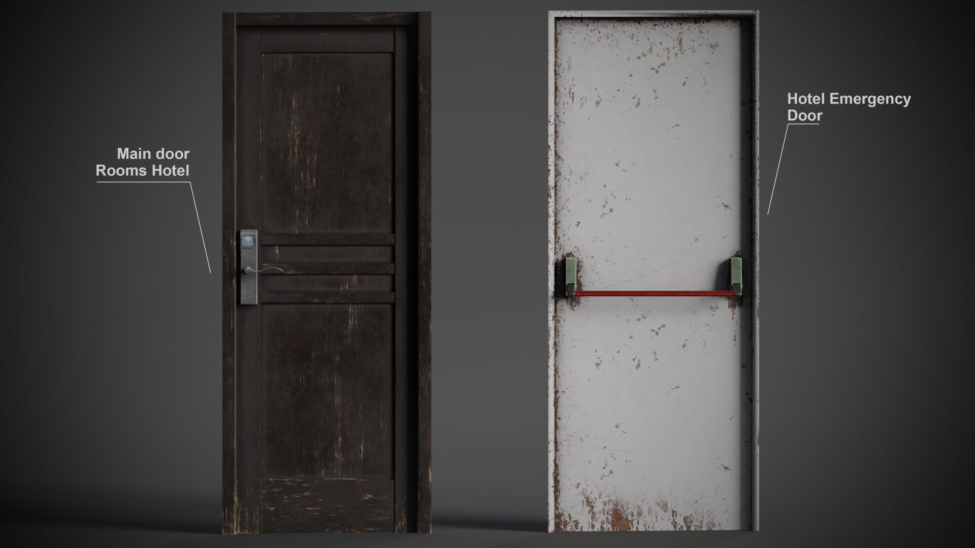 ArtStation - Doors of Project Desolation Hotel