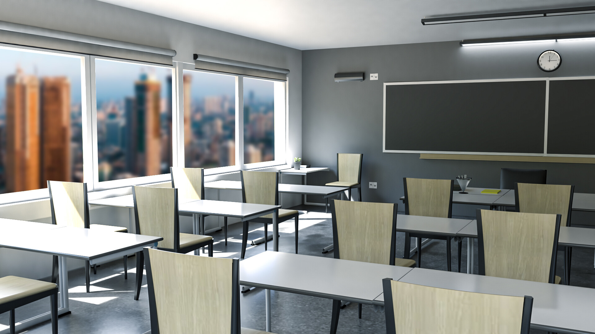 ArtStation - Class room day scene