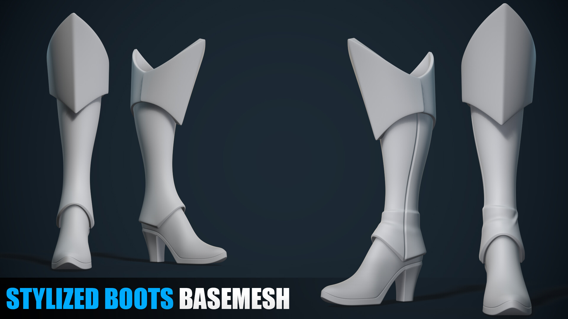 Mr.Character - Stylized Boots Basemesh Vol 01