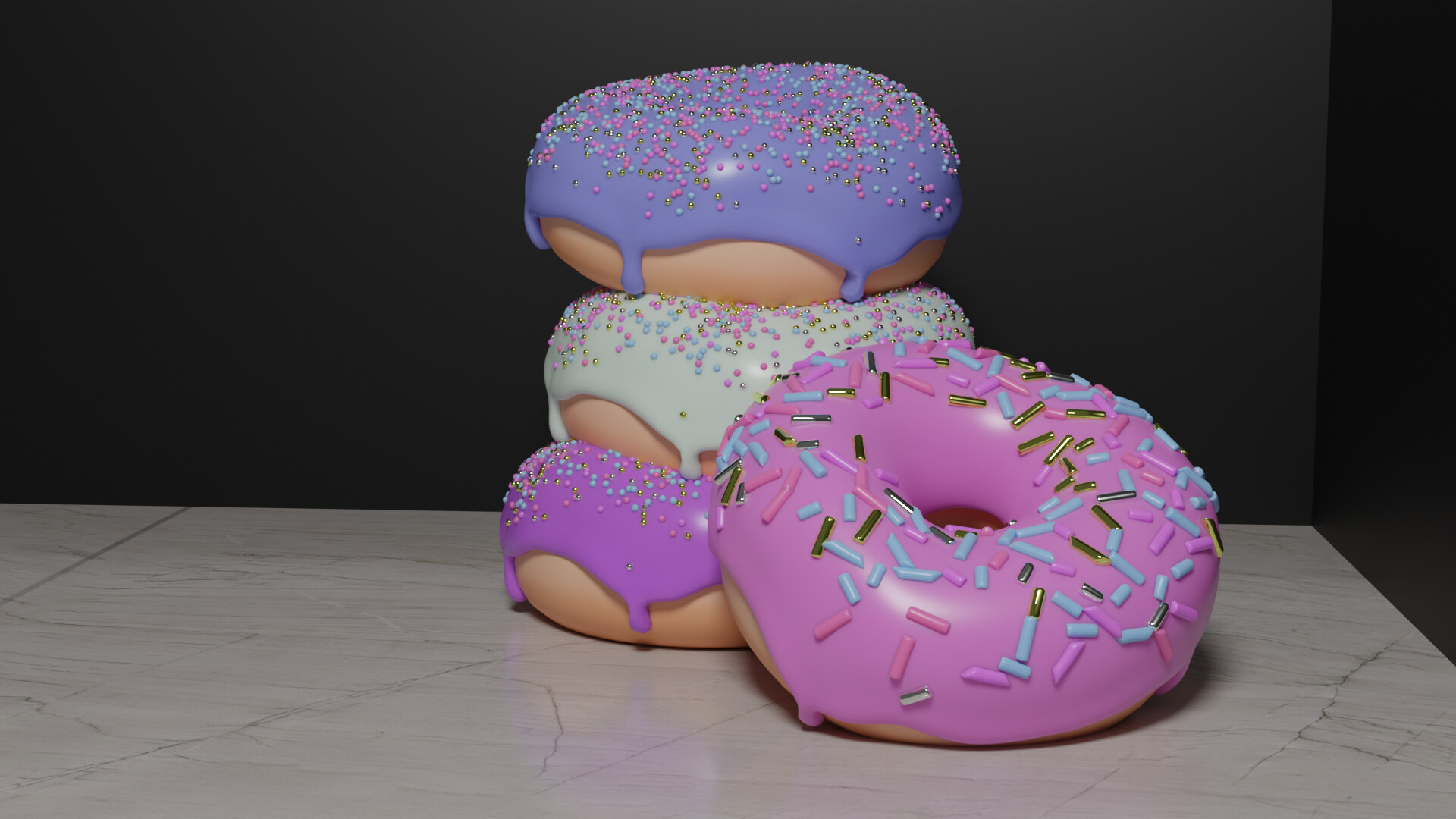 ArtStation - Donuts 3D blender
