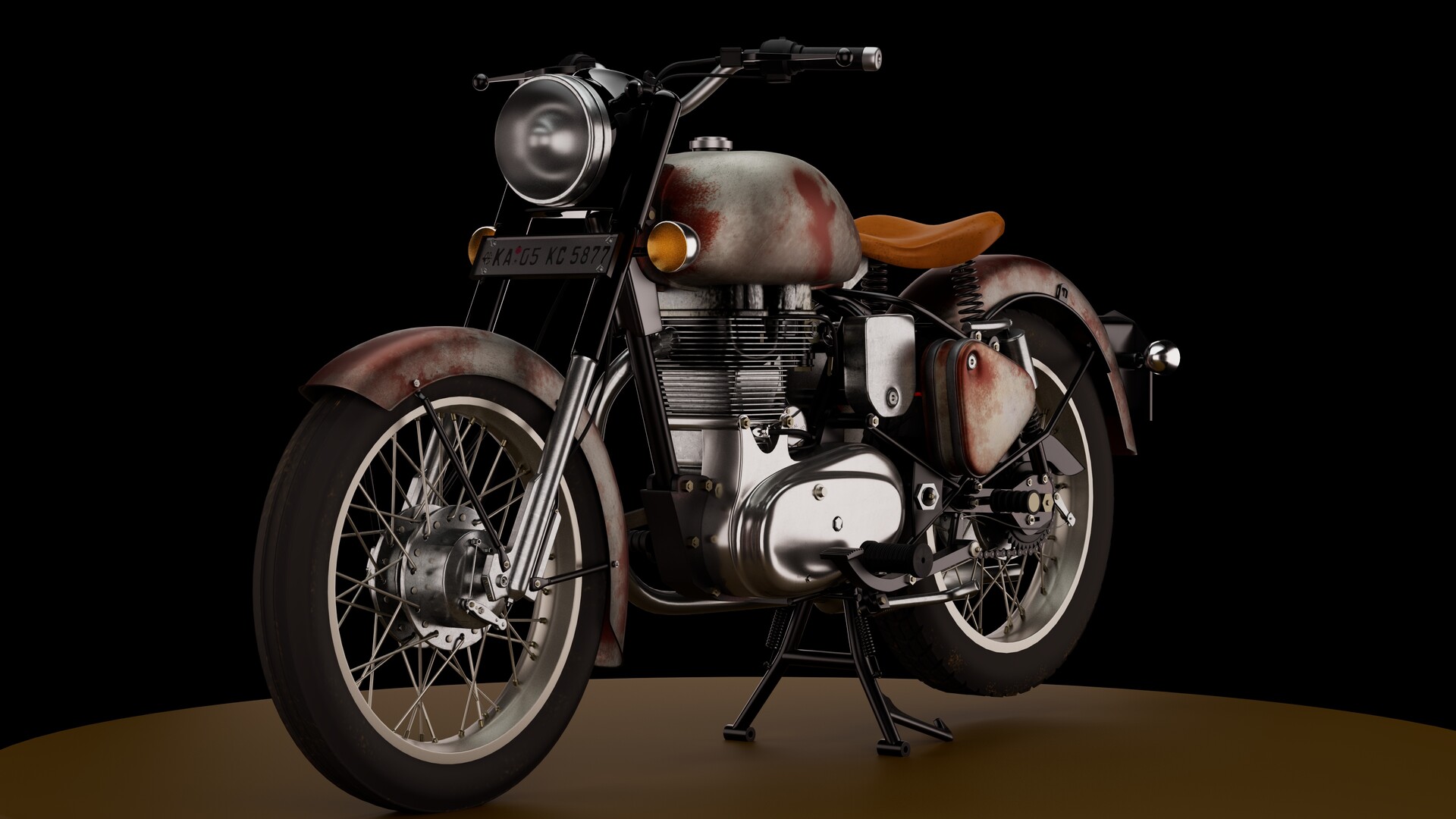 ArtStation - 3D BIKE / 3D ROYAL ENFIELD OLD MODEL