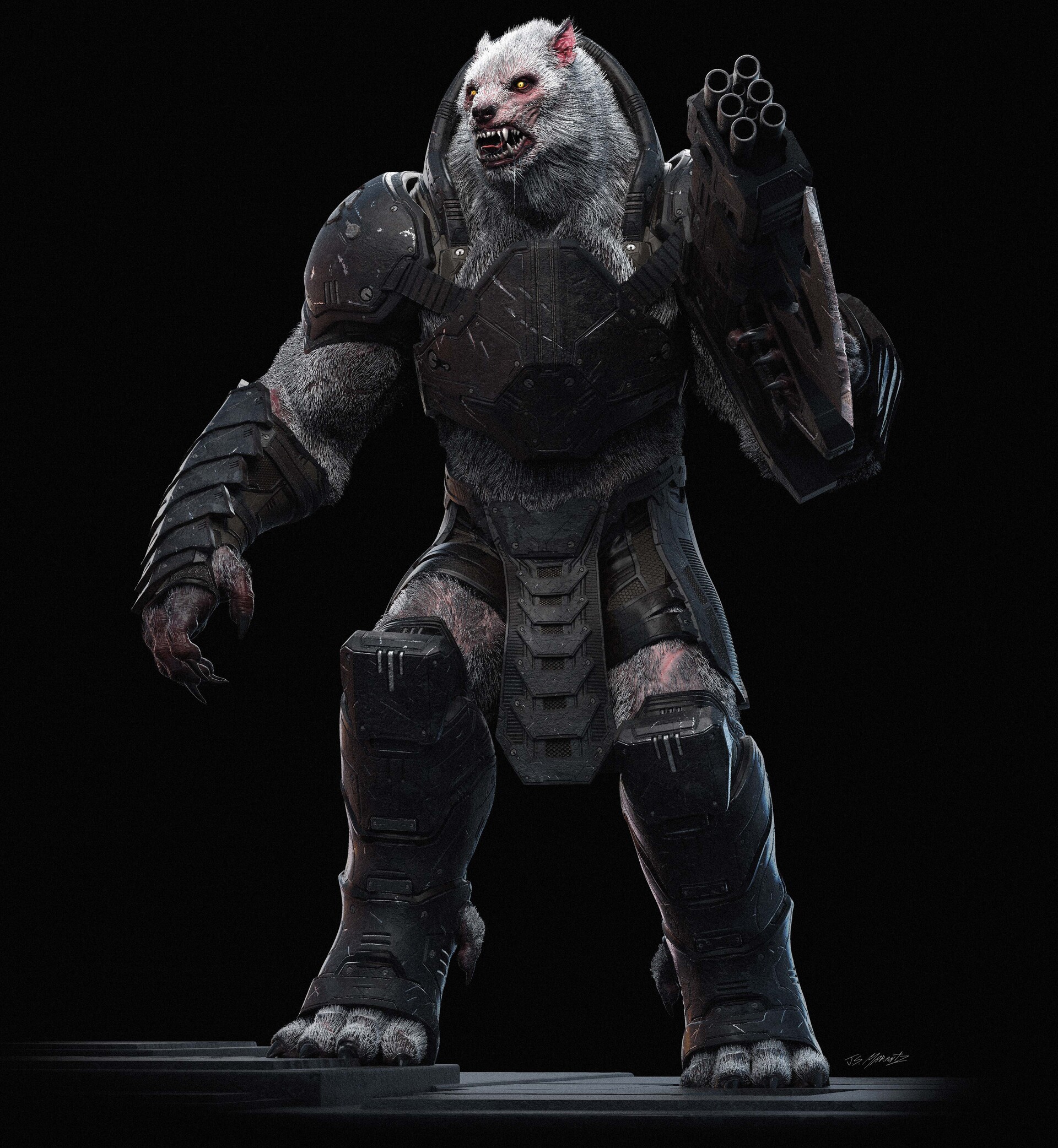 Jerad S. Marantz - Jotner for Archetype Entertainment Posed with GUN