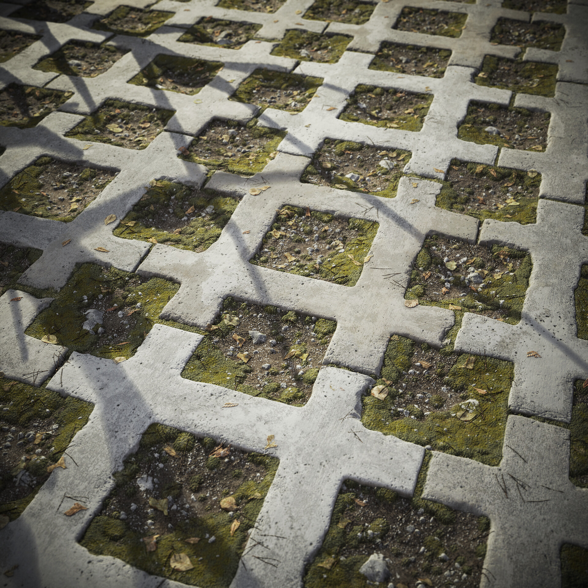 ArtStation - Mossy Cobblestone | Substance Designer
