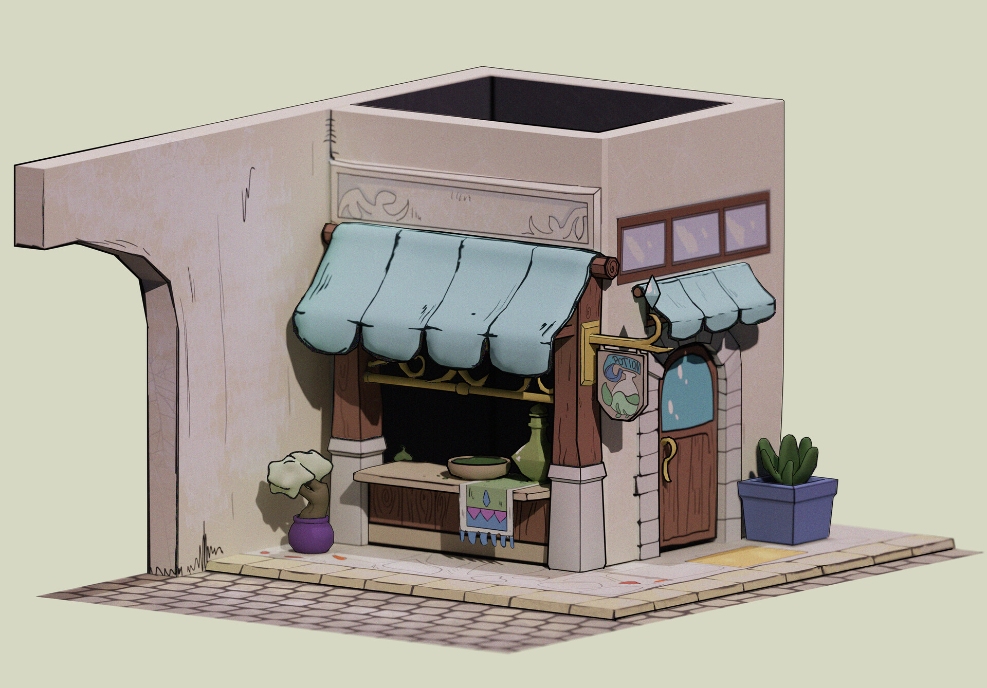 ArtStation - Corner Shop