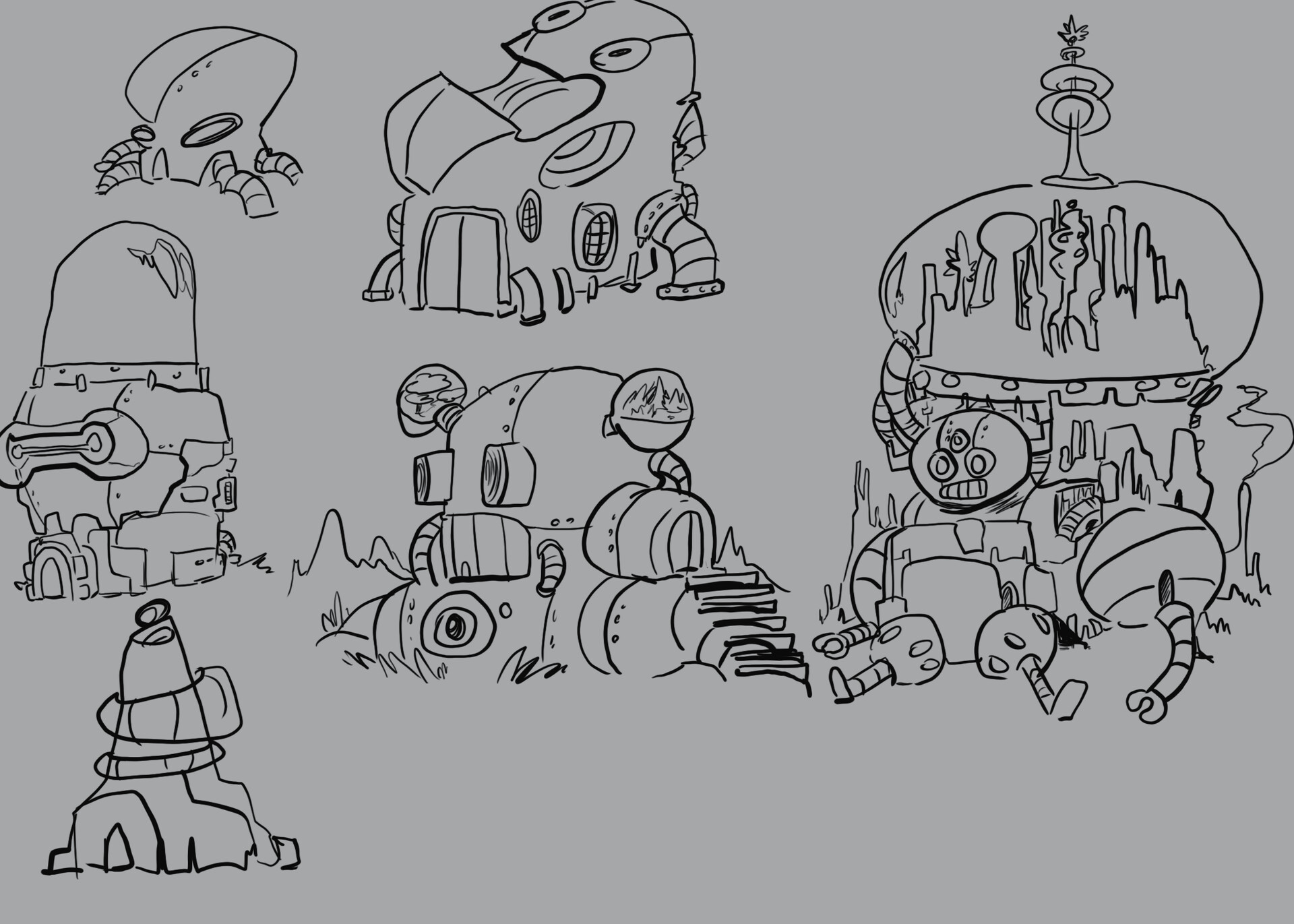 ArtStation - Futuristic Building Sketch