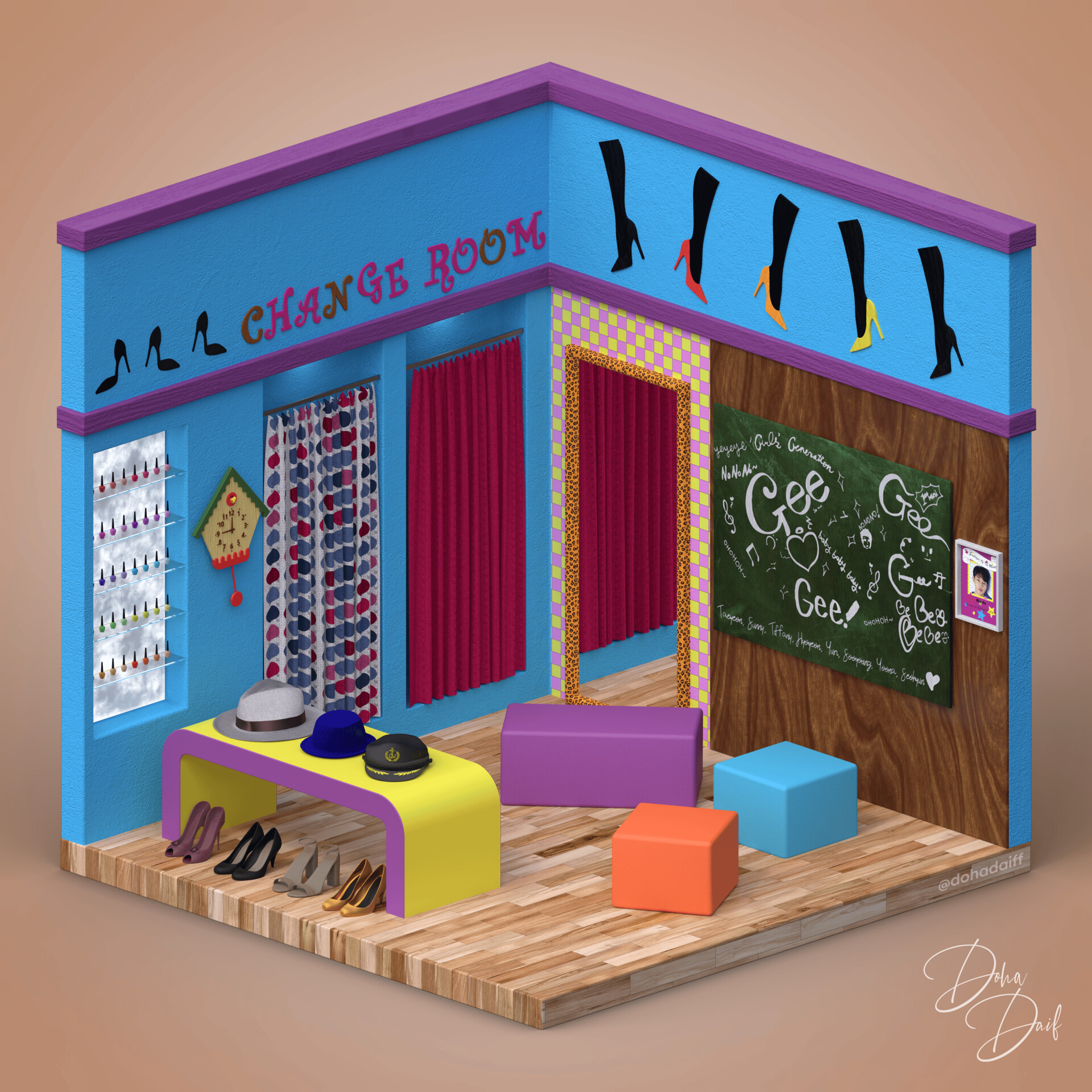 ArtStation - 3D Isometric Diorama | Gee