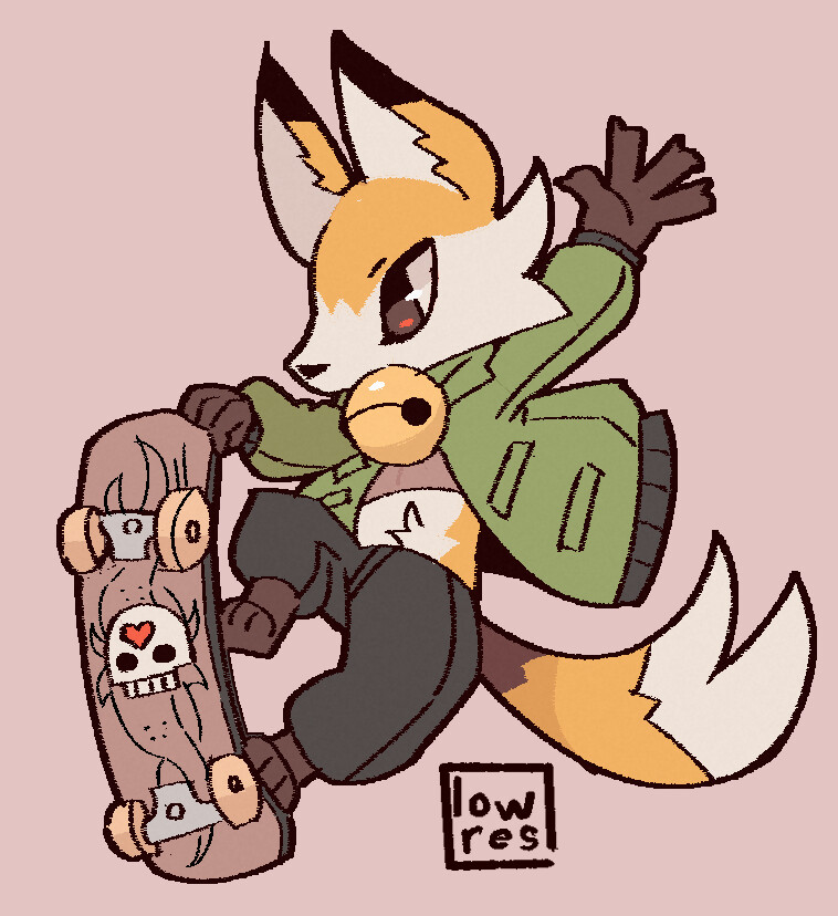 ArtStation - Skater fox design