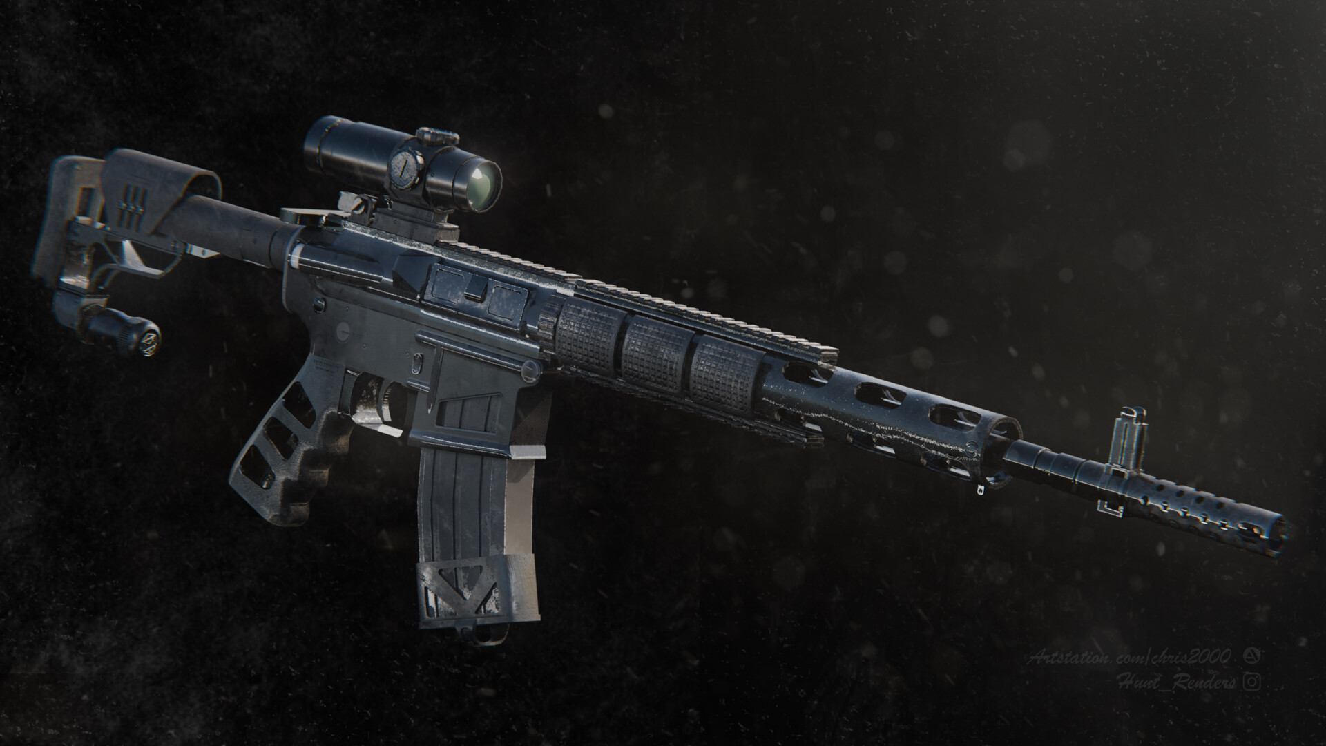 ArtStation - Game Ready - M4 Marksman Rifle