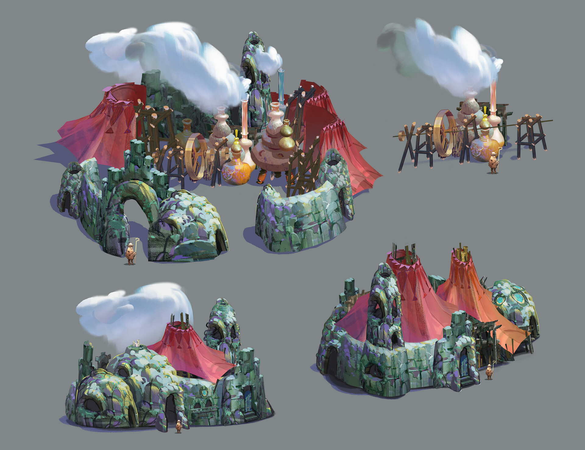 ArtStation - experiment with modular parts, rpg idea