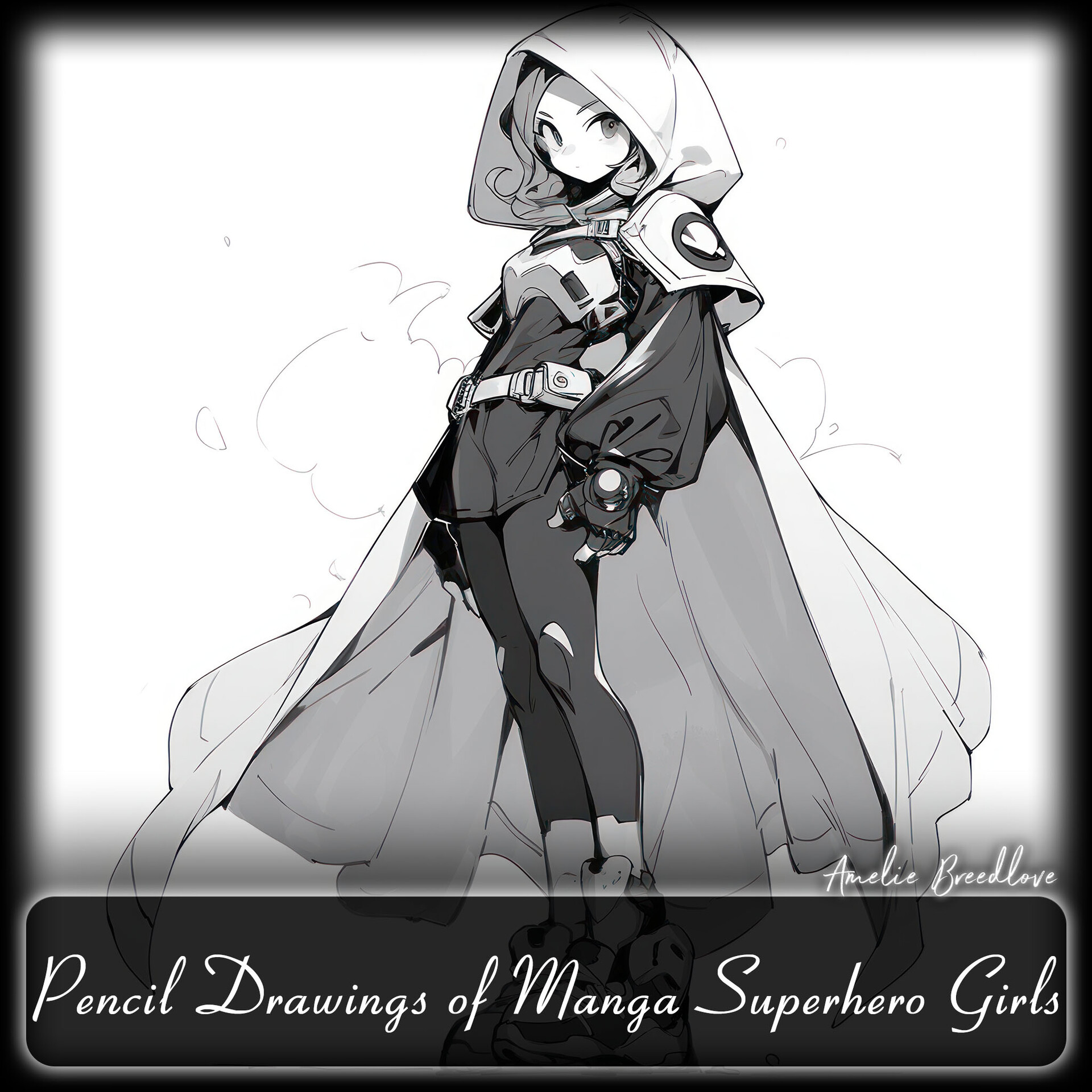 Amelie Anime - 200 Pencil Drawings of Manga Superhero Girls (Full Body ...