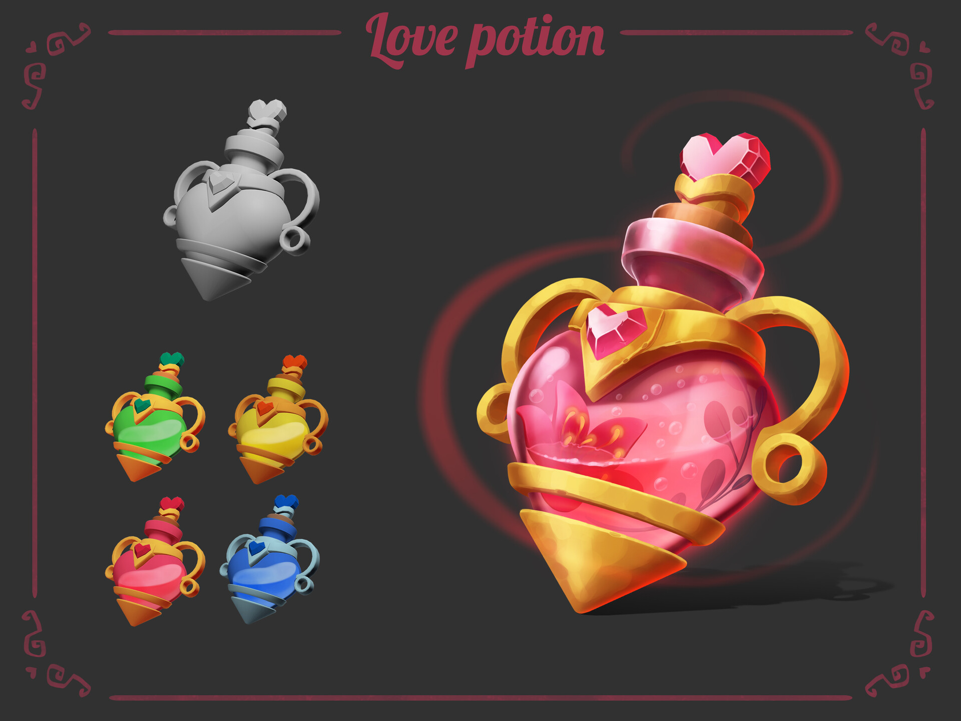 ArtStation - Love potion props