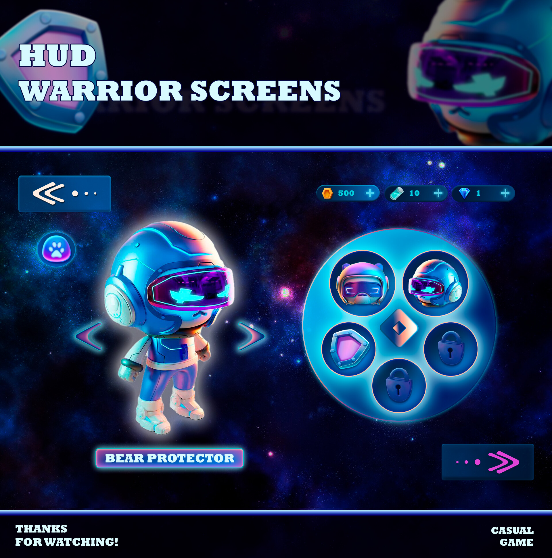 ArtStation - HUD Warrior Screen