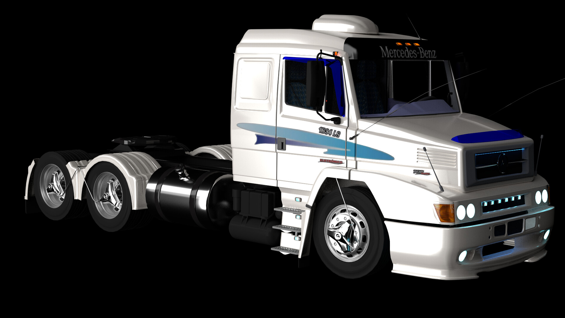 ArtStation - CAMIÓN MERCEDES BENZ 1634 LS 3D MODEL - ARGENTINA