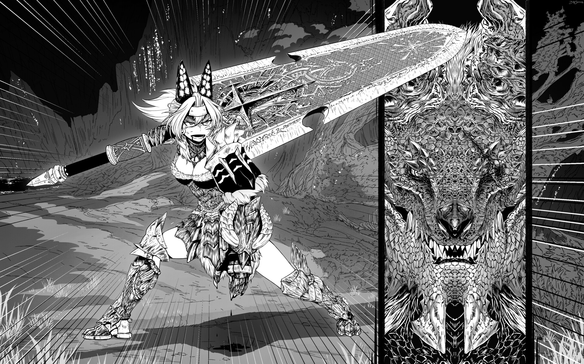 Bethany Short - Monster Hunter Manga Commission