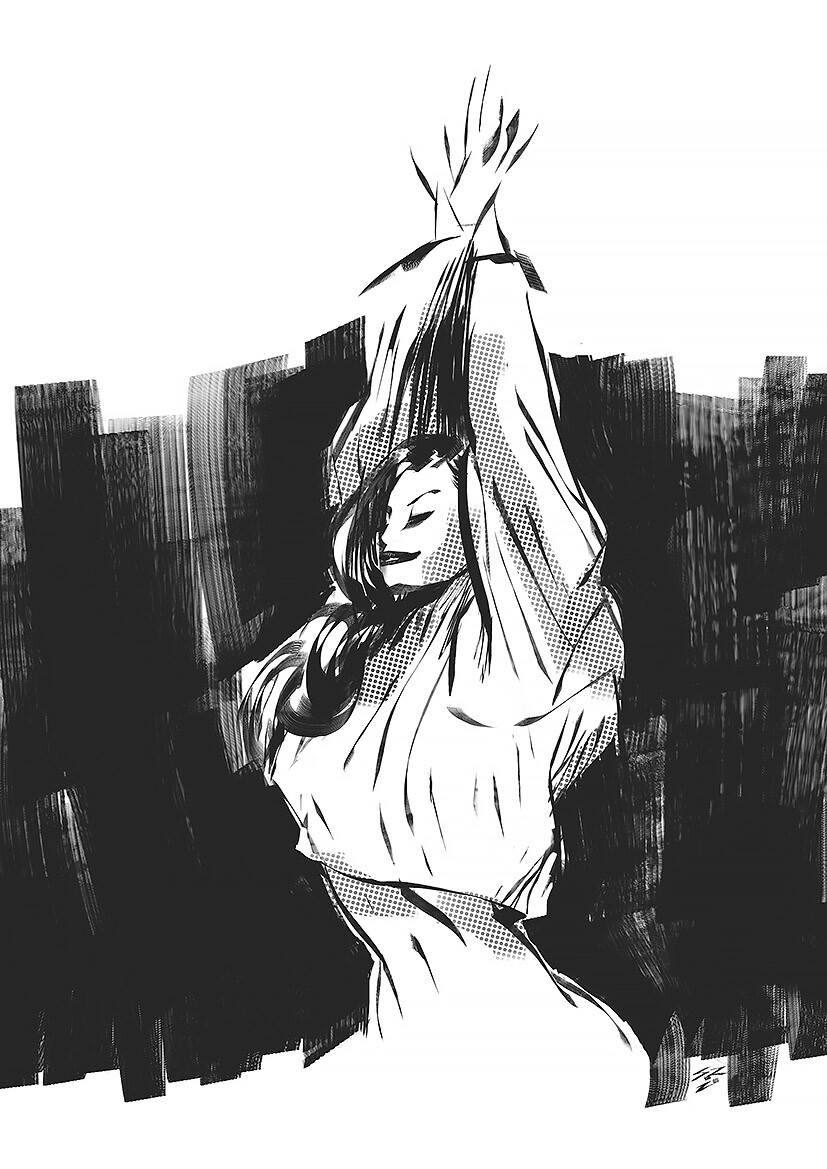 ArtStation - pin-up inktober girls 2020