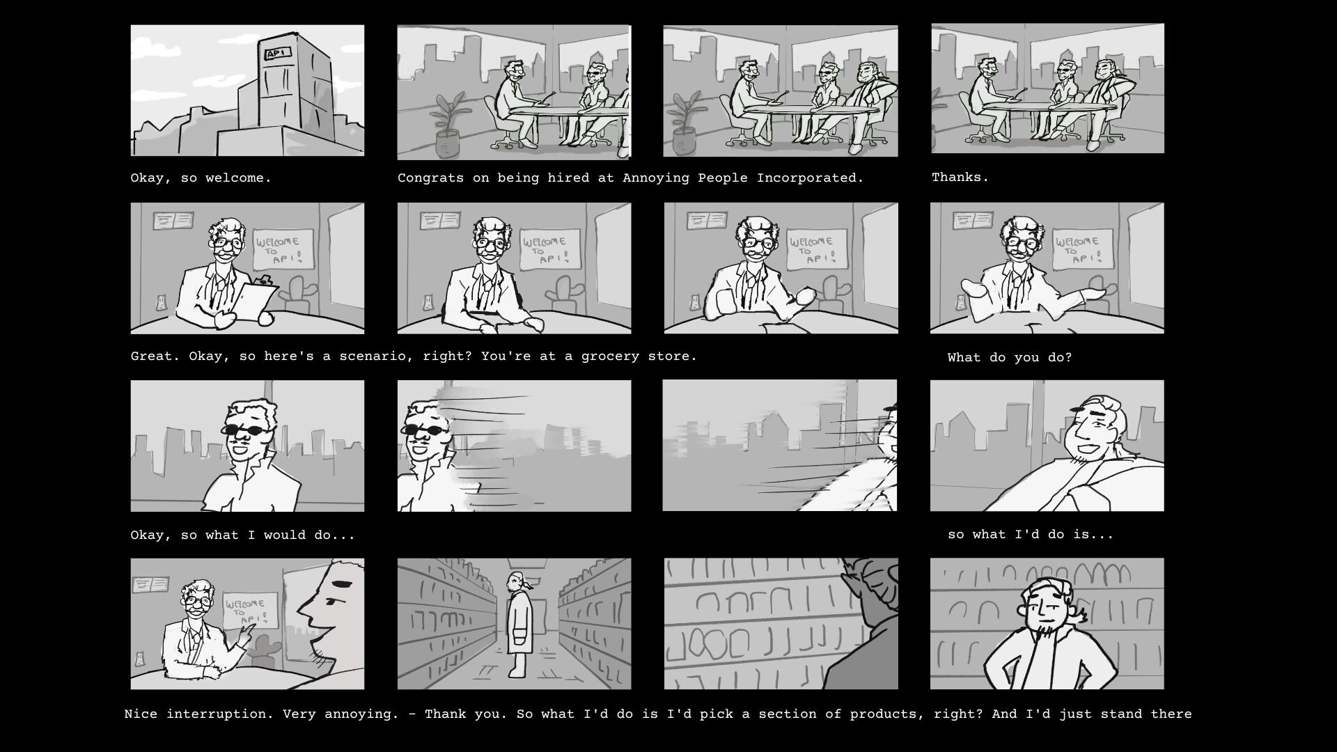 ArtStation - If being annoying was a job - storyboard