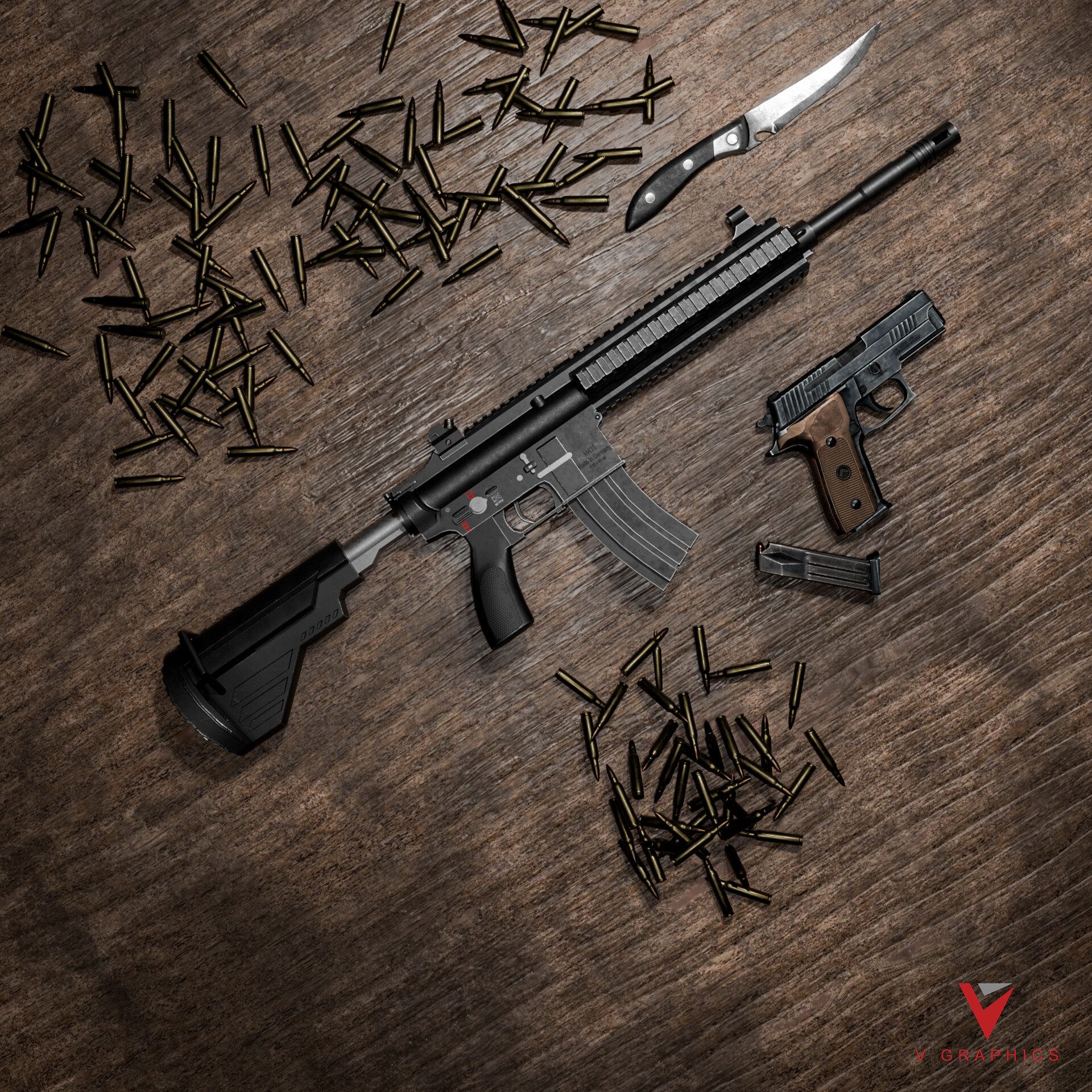 ArtStation - M416 3D Rendering