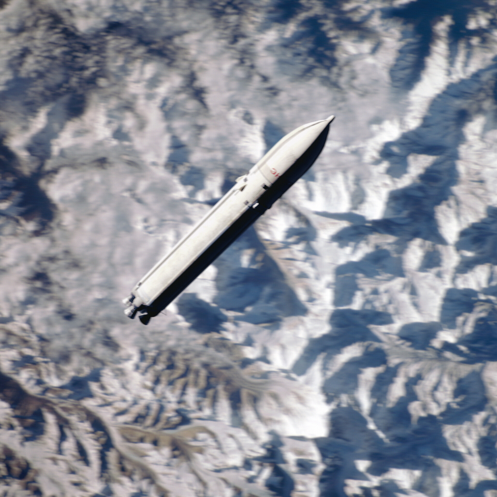 ArtStation - A Spent Energia Booster Deorbits