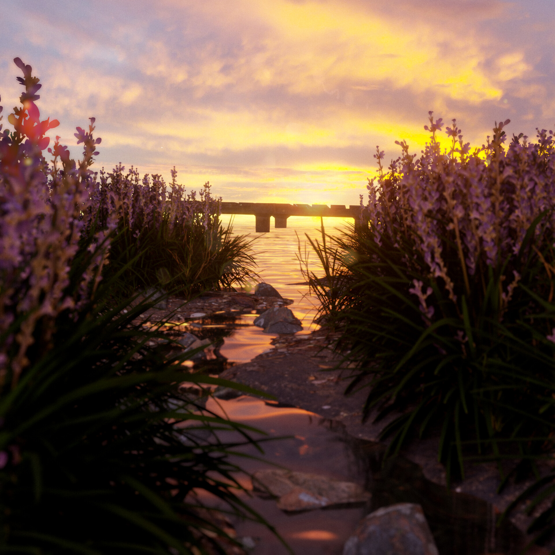 ArtStation - Serene Sunset - Blender