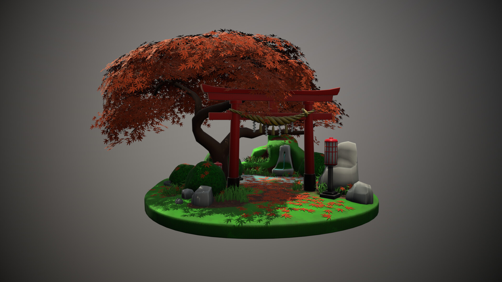 ArtStation - Stylized Japanese Garden