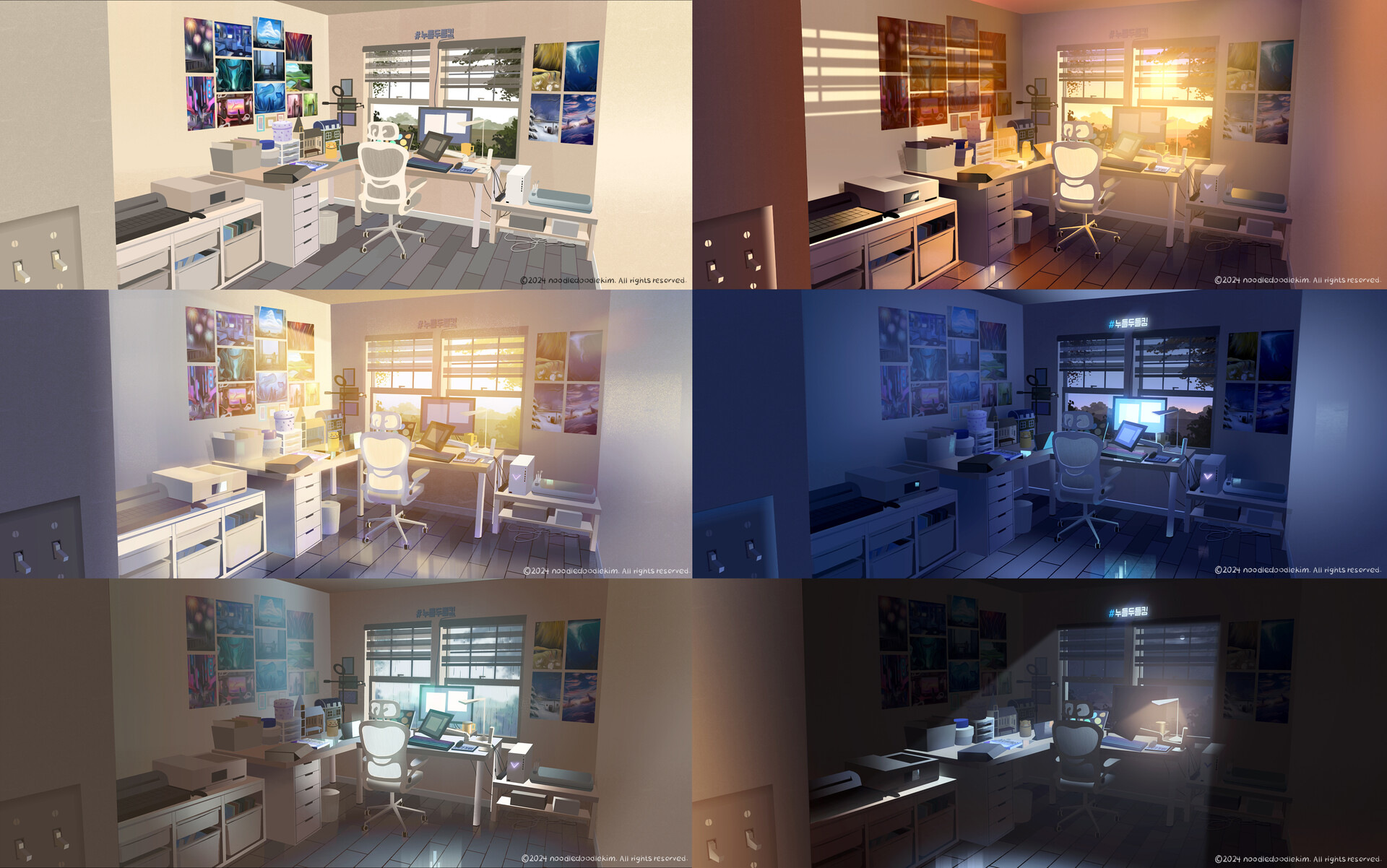 ArtStation - My office as 5 different variations