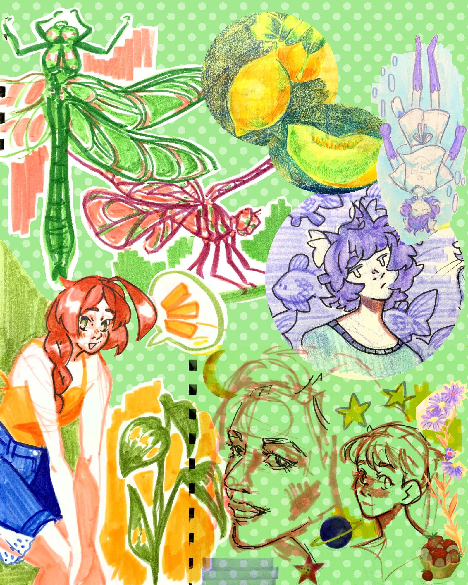 Ollie - Sketchbook Collages!