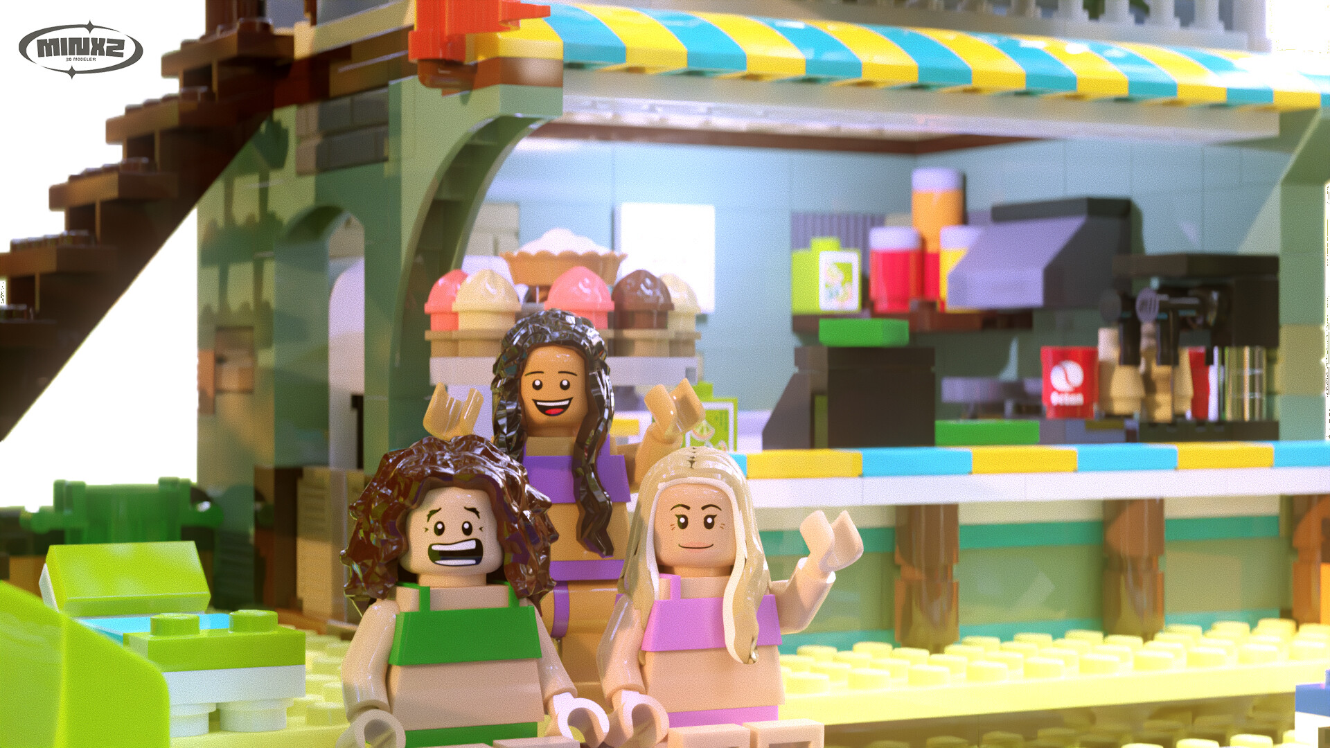 ArtStation - 3D Lego Scene - "The Party"