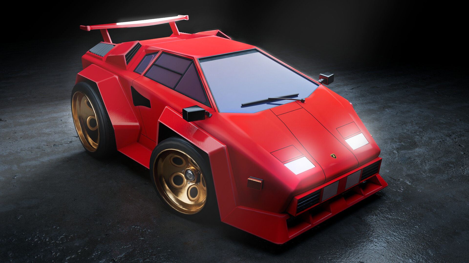 ArtStation - Chibi Lamborghini Countach