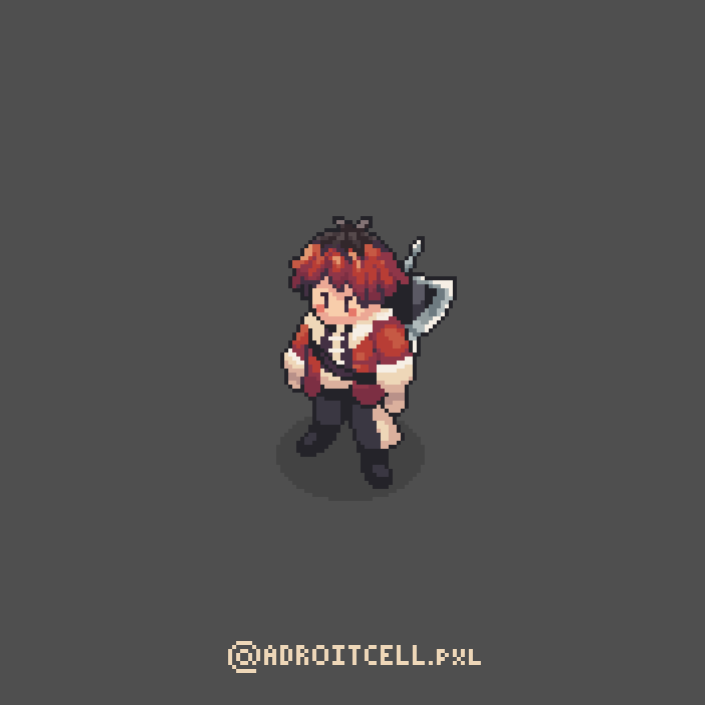 ArtStation - Stark from Frieren Pixel Art Animation Practice