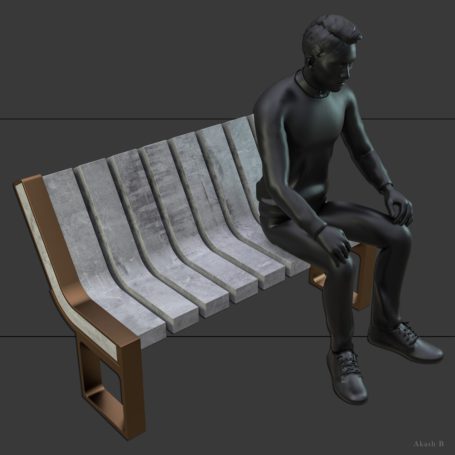 ArtStation - Concrete Bench