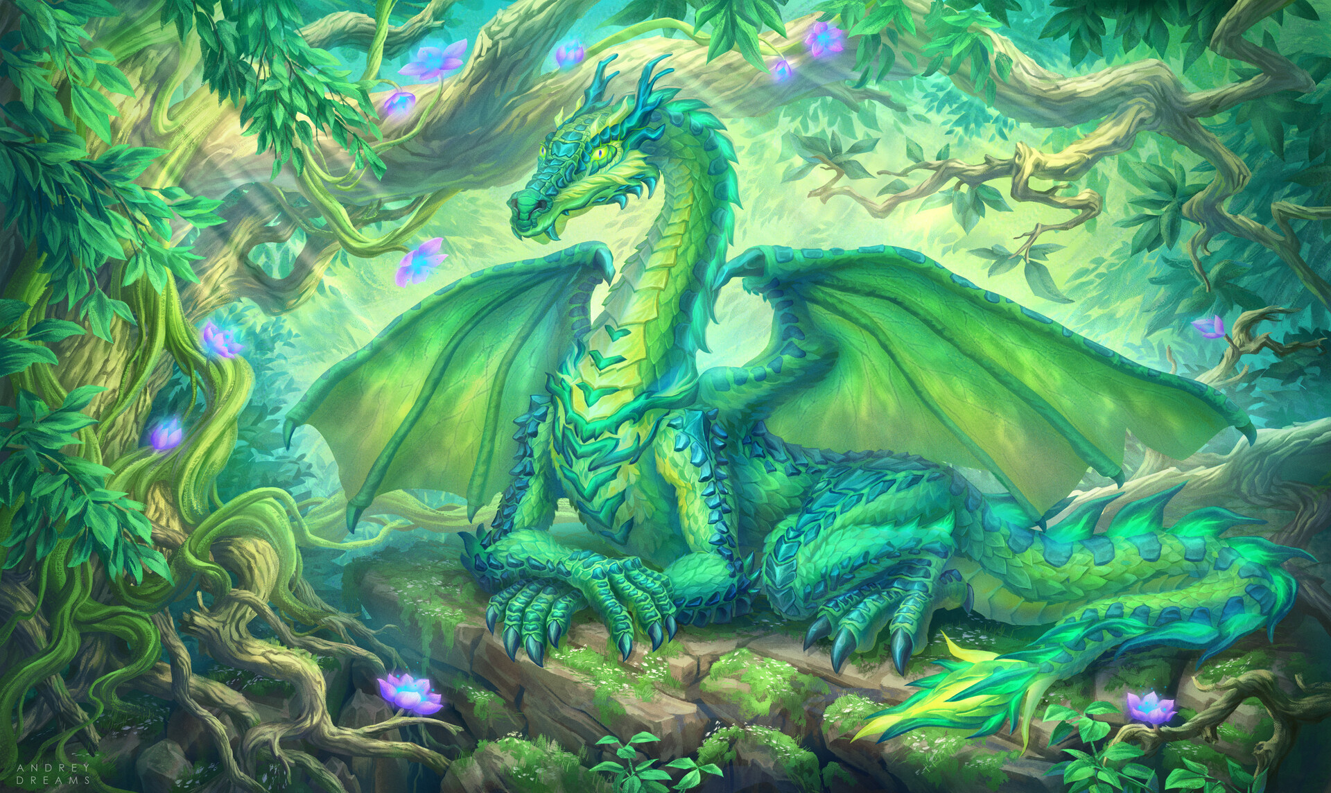 ArtStation - "The Dragon in the Forest"