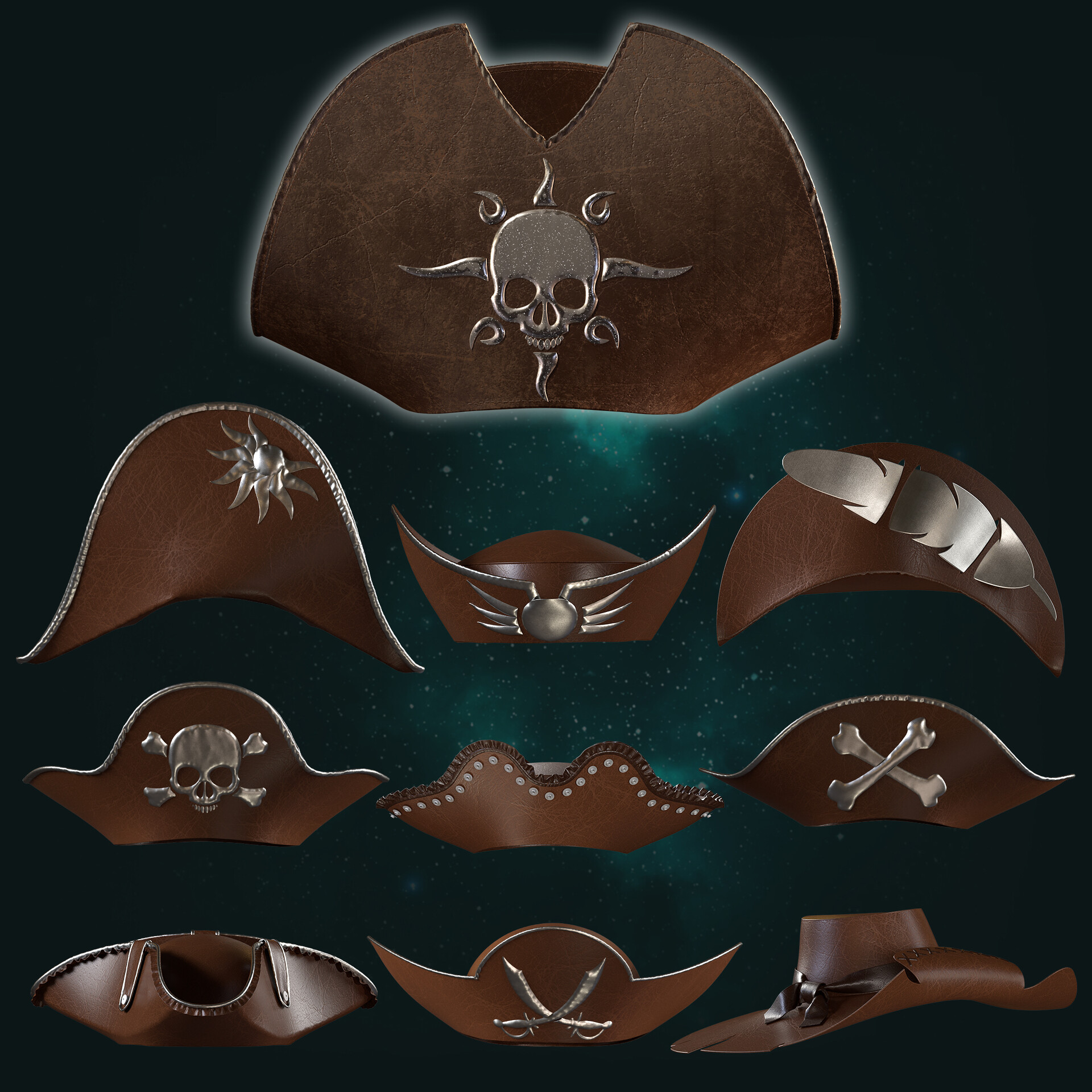 ArtStation - 10 pirate hat