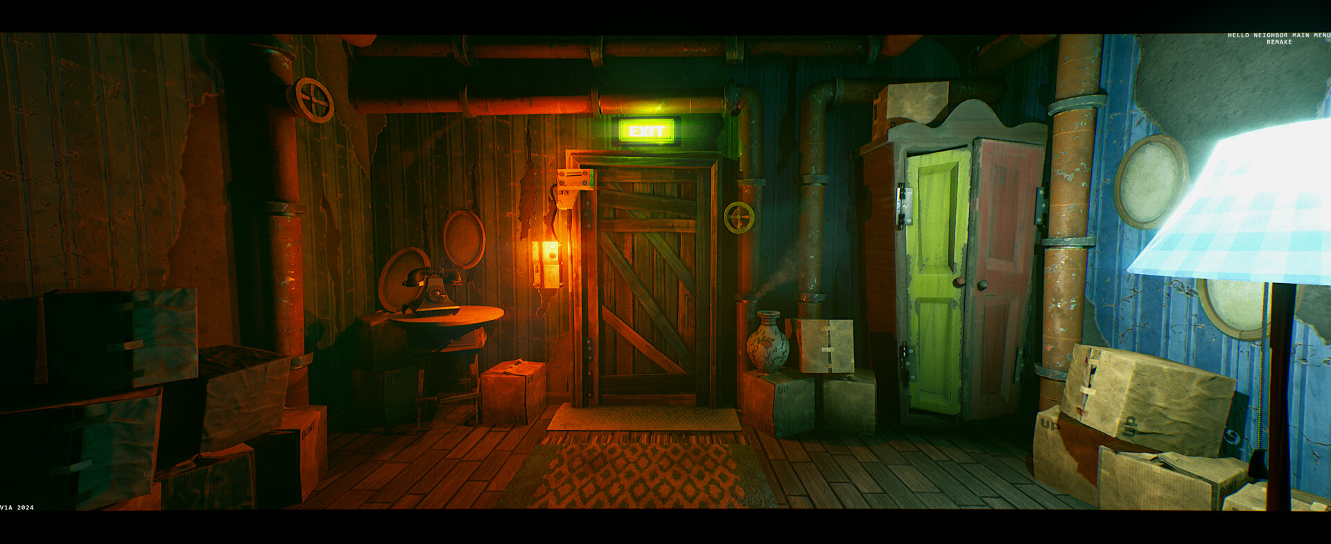 ArtStation - Hello Neighbor Main menu Scene Remake.