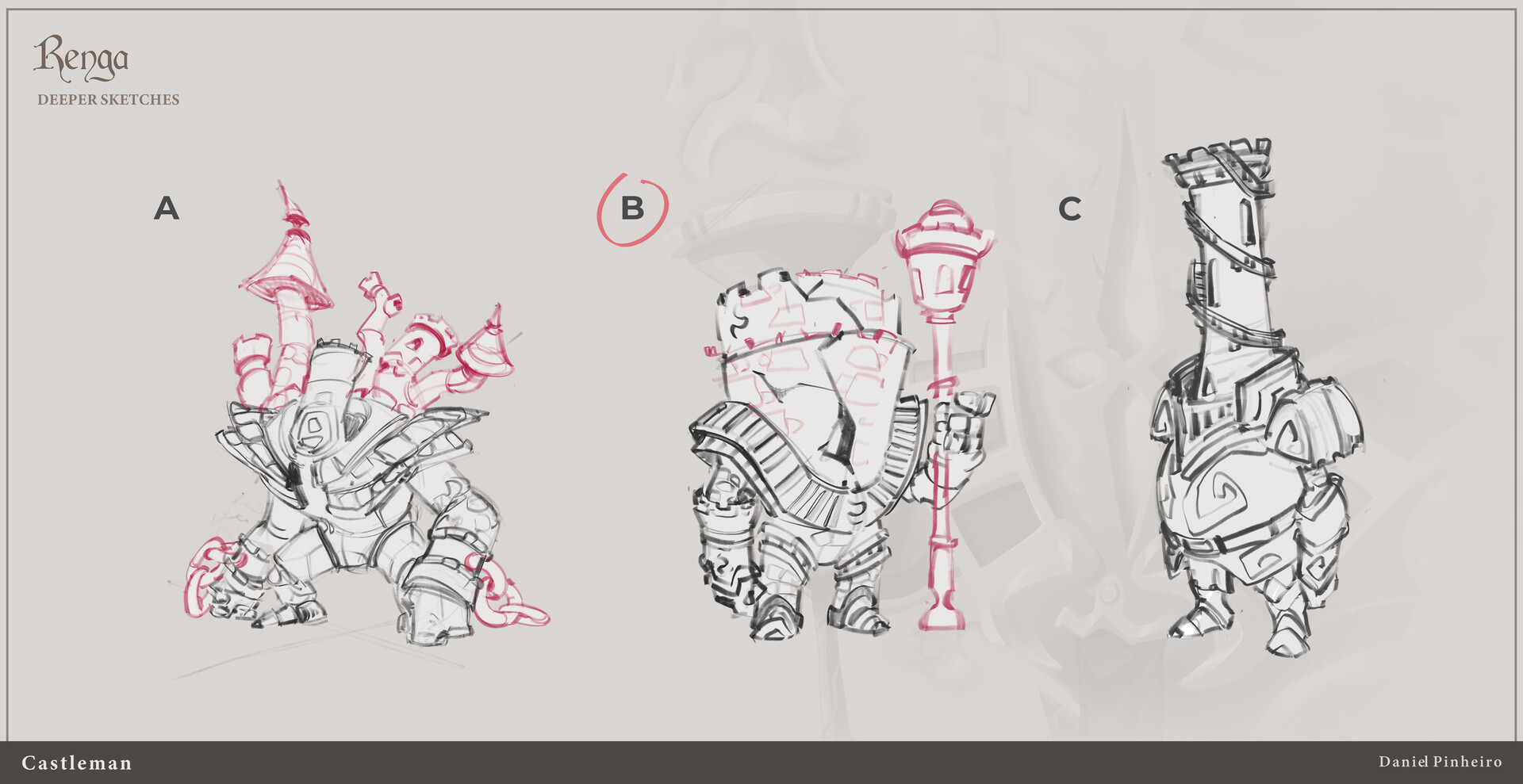 Daniel Pinheiro - Character Design / Renga - Castleman