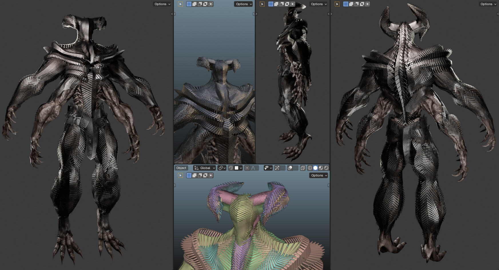 Walid Belkhir - Four arm creature concept character