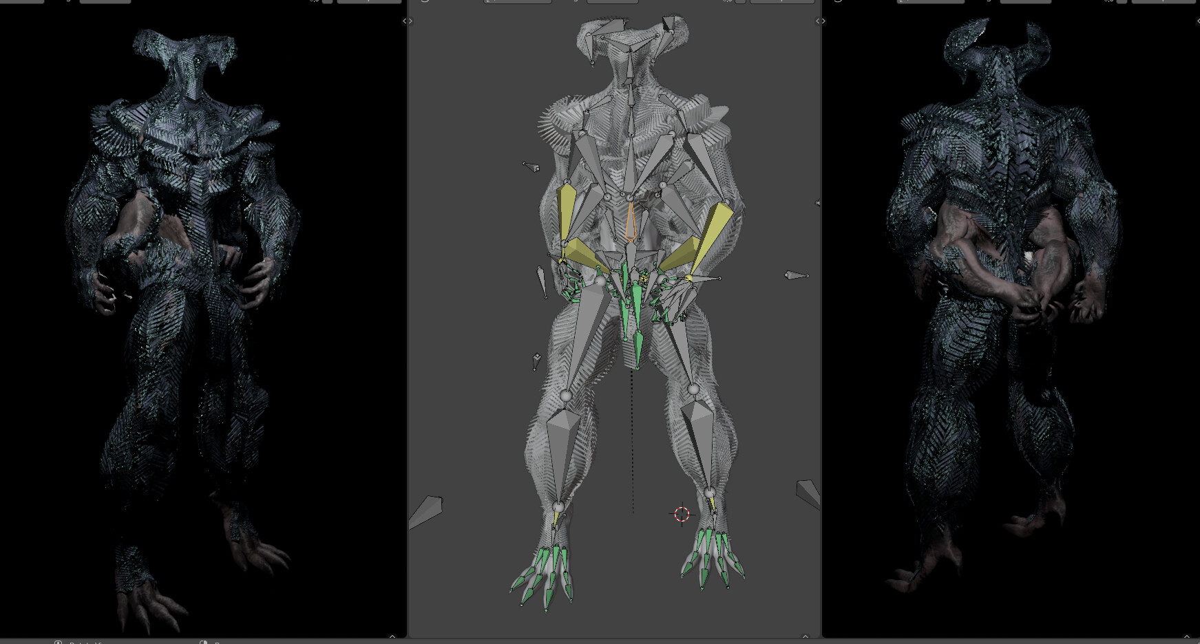 Walid Belkhir - Four arm creature concept character